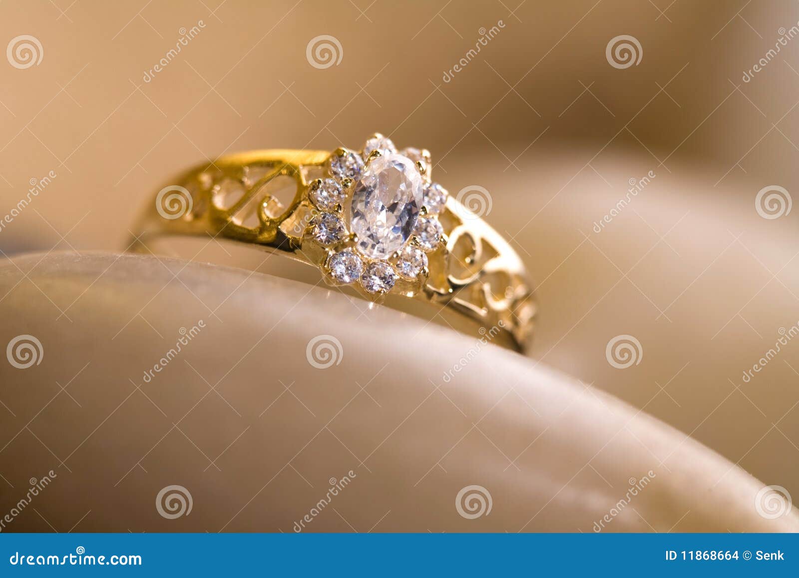 Beautiful gold ring. stock photo. Image of diamond, engagement - 11868664