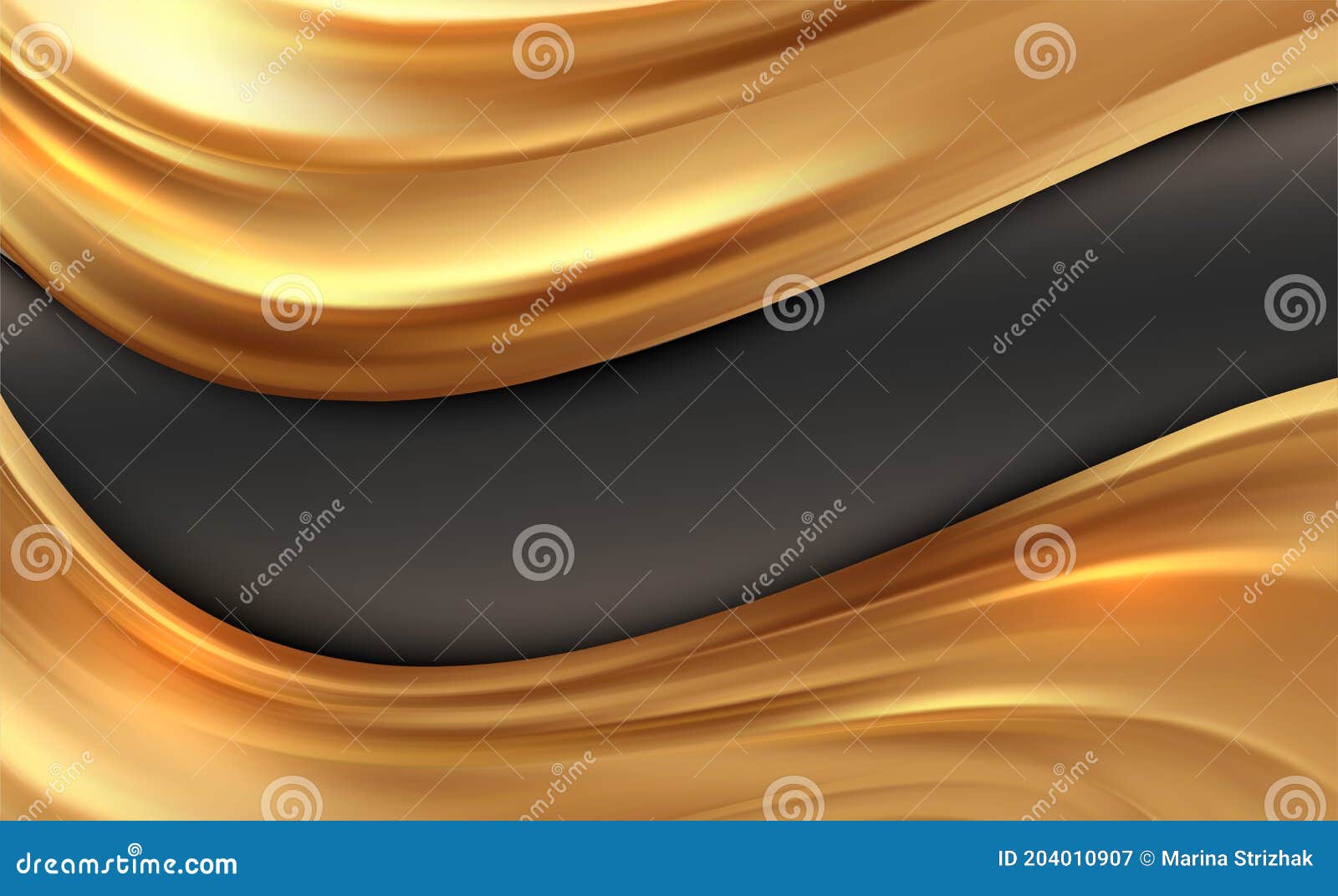 Beautiful Gold Satin. Drapery Background. Vector Illustration Stock ...