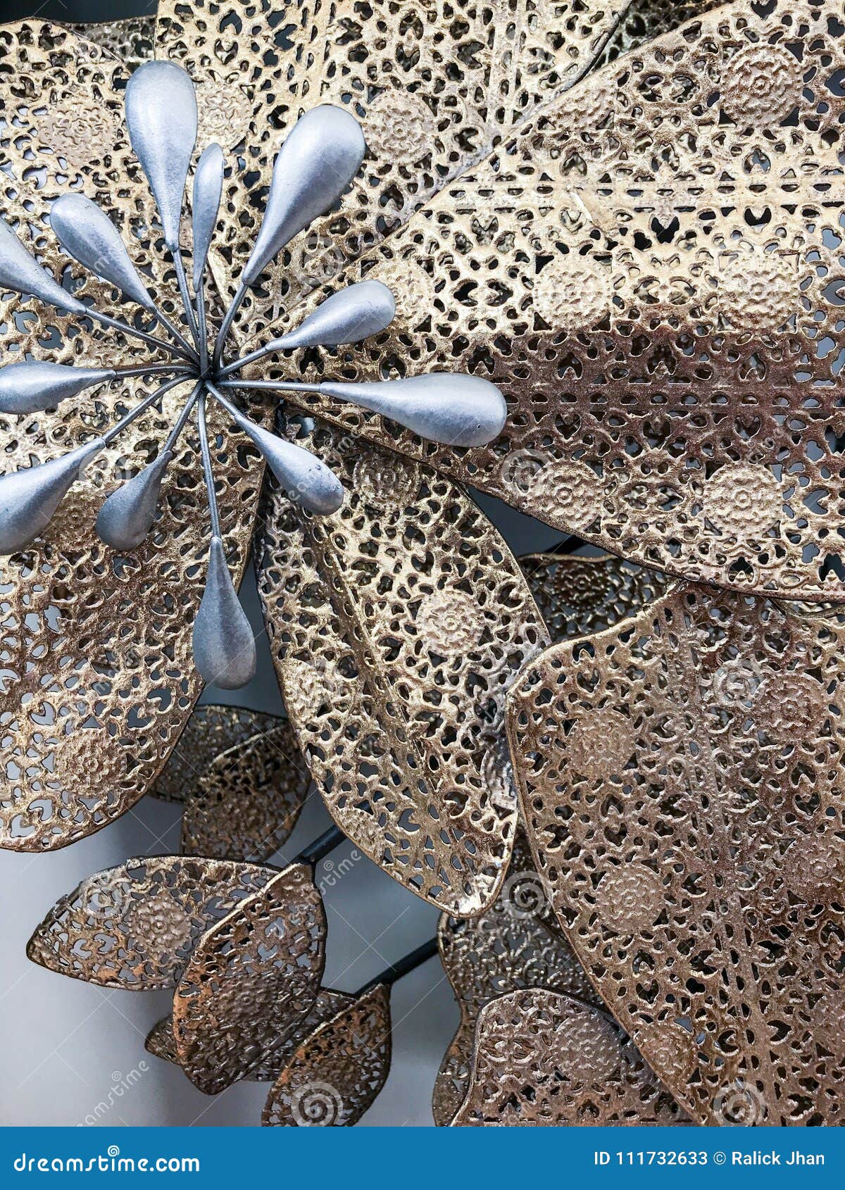 Beautiful Gold and Silver Metal Pattern Stock Image - Image of ...