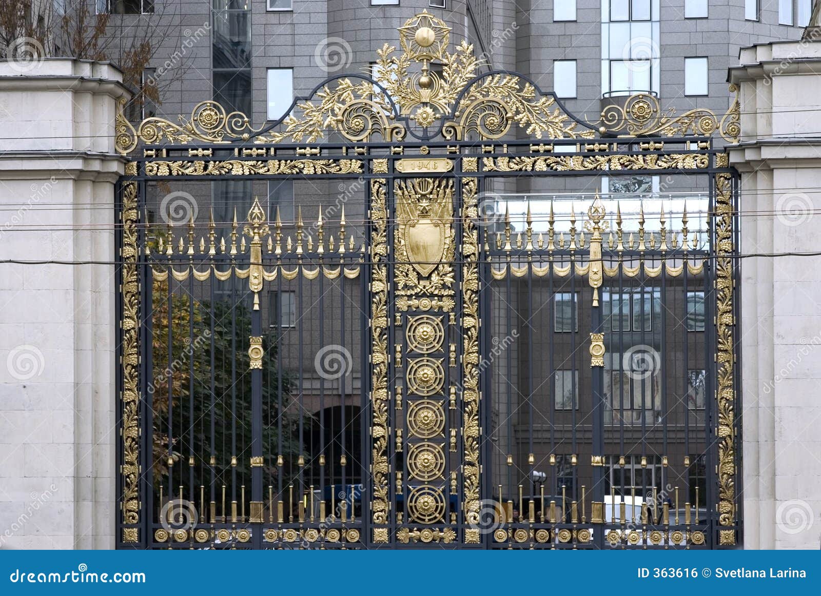 Beautiful goldem gates stock photo. Image of golden, lacy - 363616