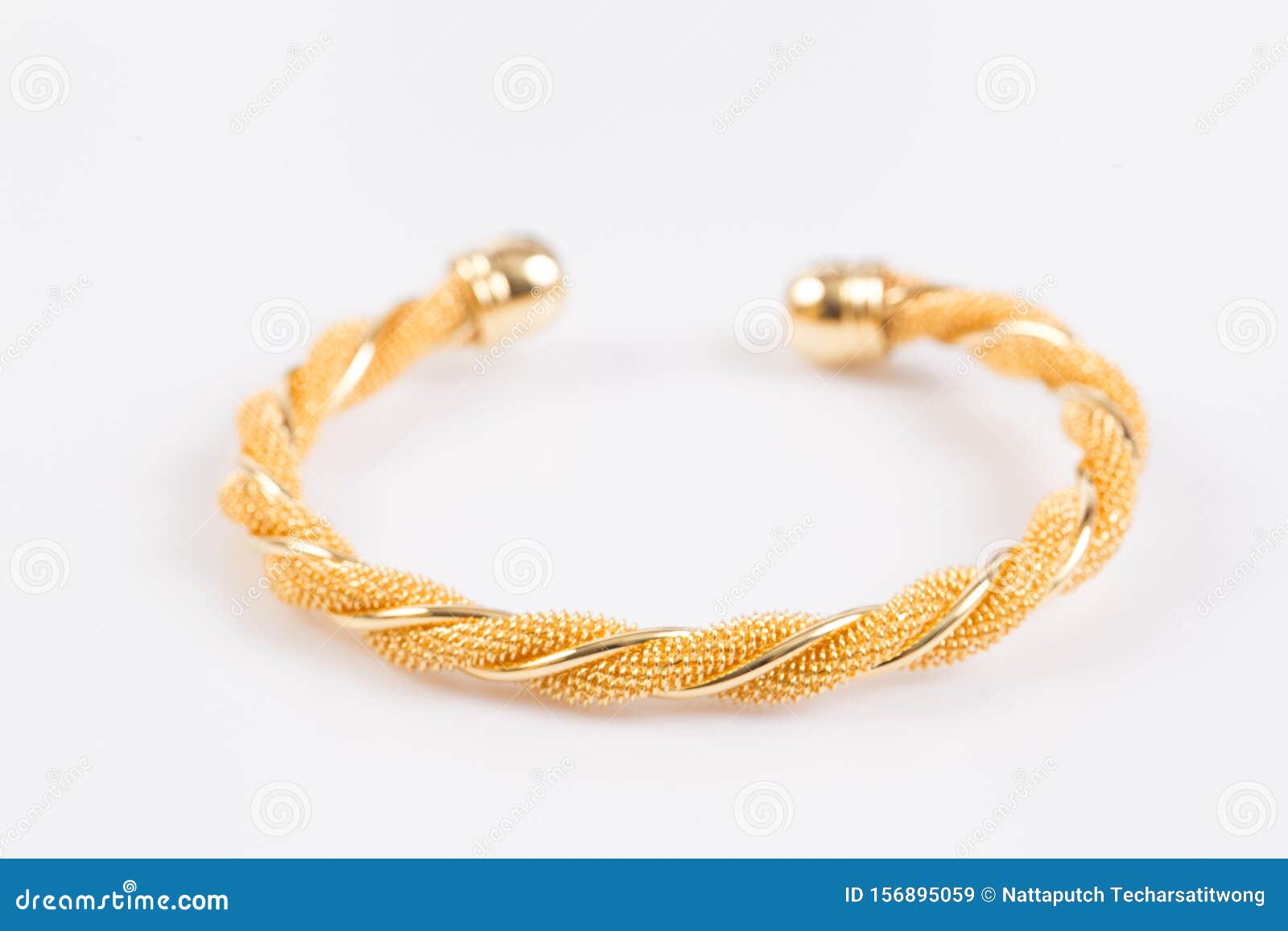 Beautiful Golden Bangles on White Background Stock Image - Image of ...
