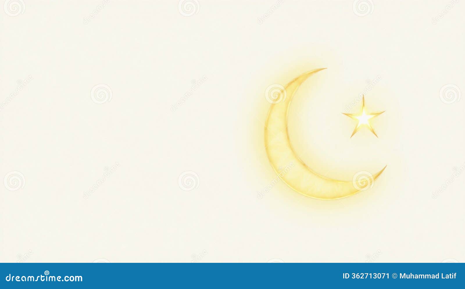 Bright Crescent Moon Over Fluffy White Clouds, Sparkling Starry ...
