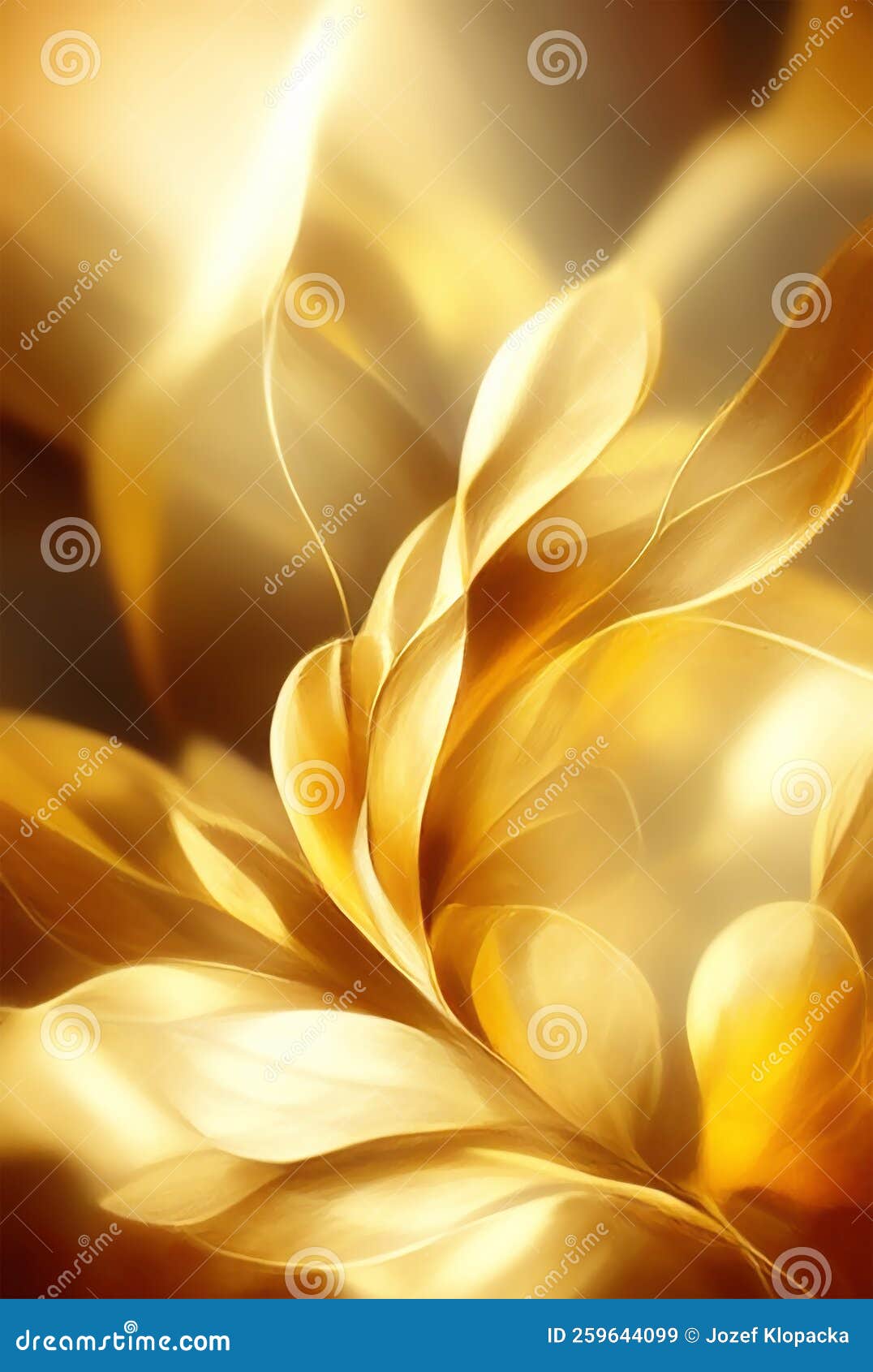 Beautiful Golden Flower Background, Golden Abstract Background. Stock ...
