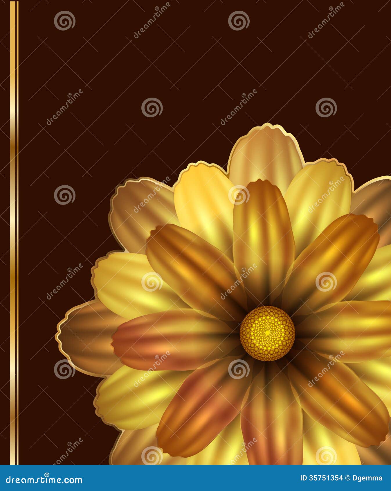 Beautiful Golden Flower Stock Images - Image: 35751354