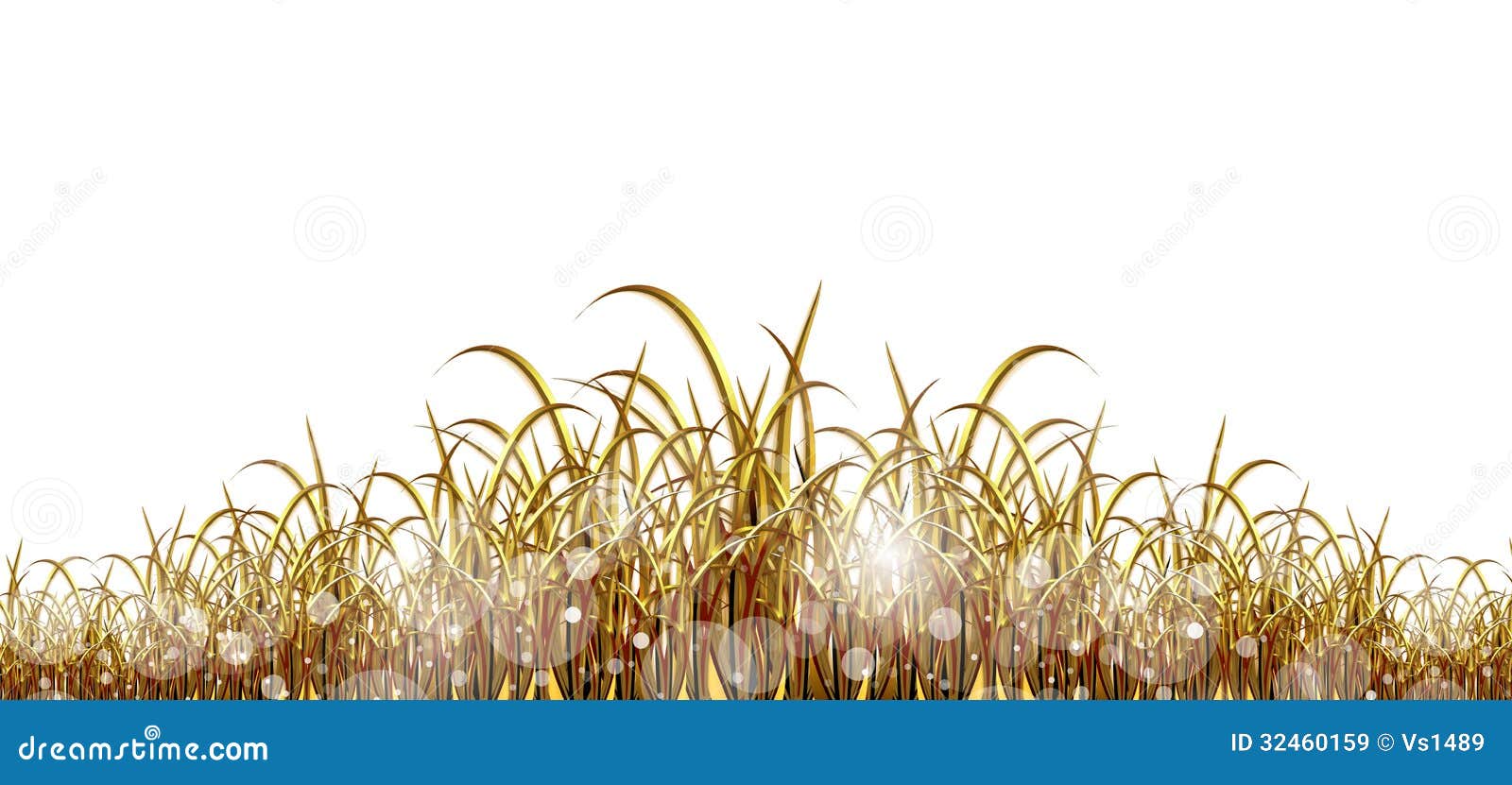 Beautiful Golden Grass Island Stock Illustration - Illustration of ...