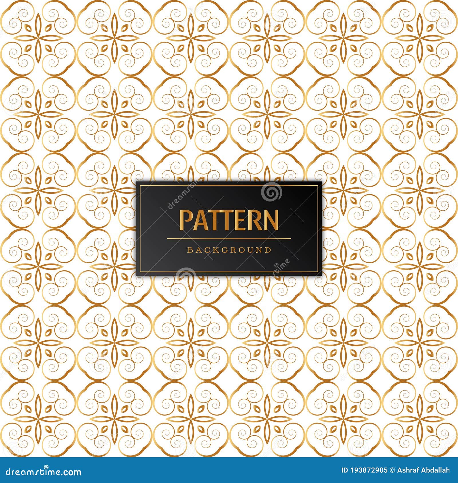 Beautiful Golden Pattern Design Stock Vector - Illustration of retro ...