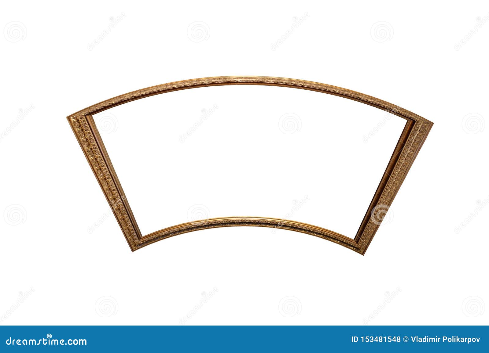 Beautiful Golden Picture Frame Isolated on White Background Stock Photo ...