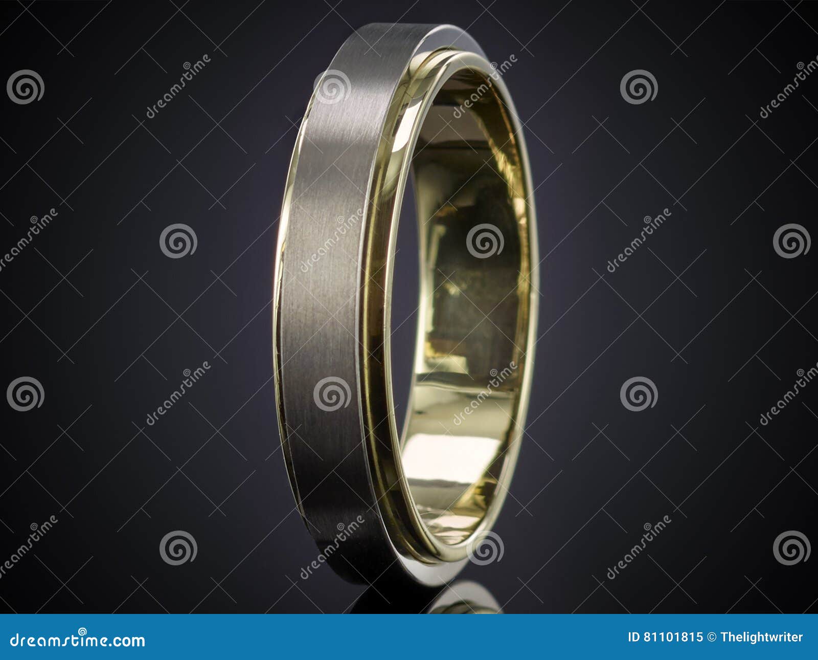 Beautiful Golden Ring on Black Background Stock Image - Image of ...