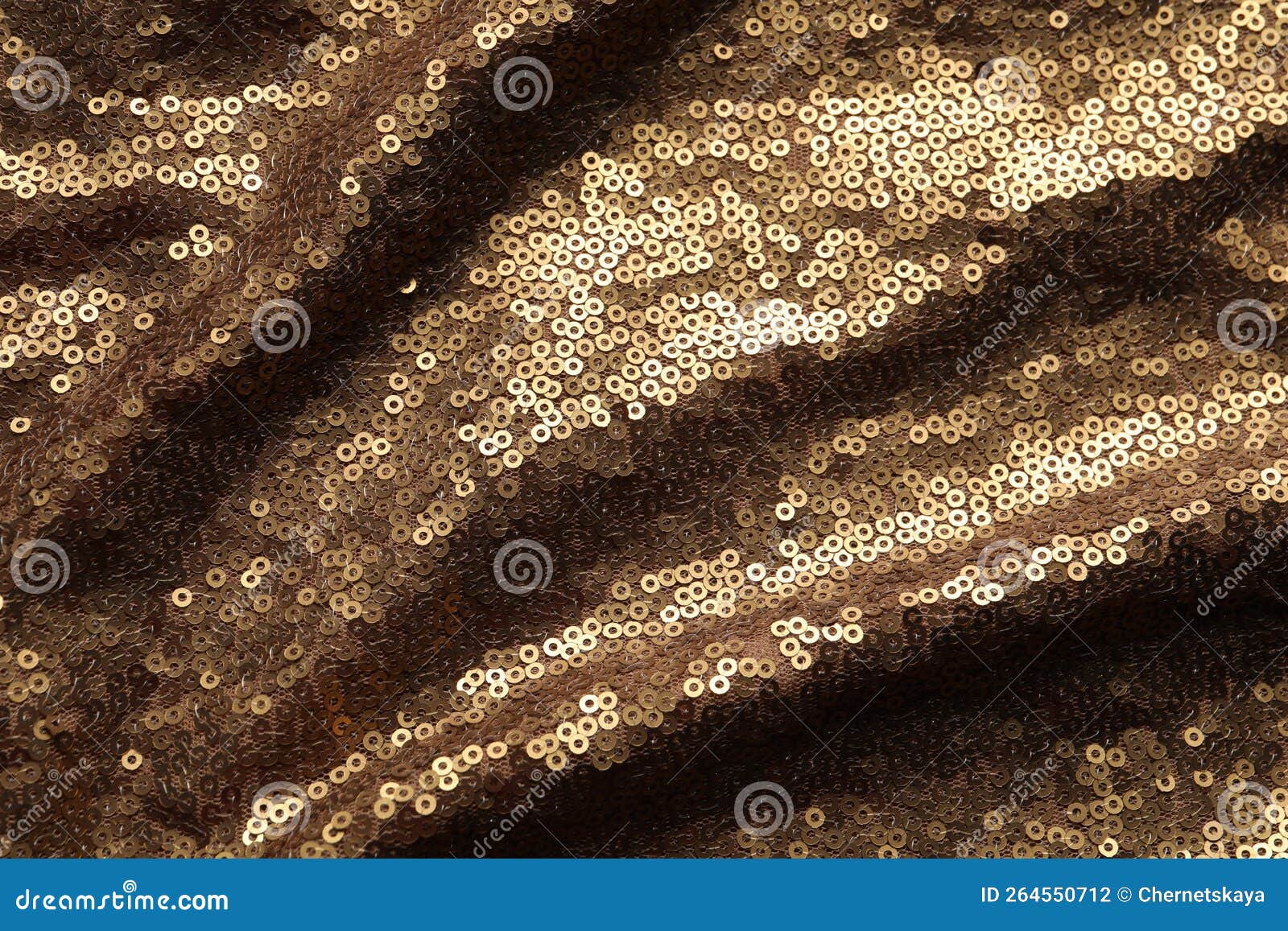 Beautiful Golden Sequin Fabric As Background, Top View Stock Photo ...
