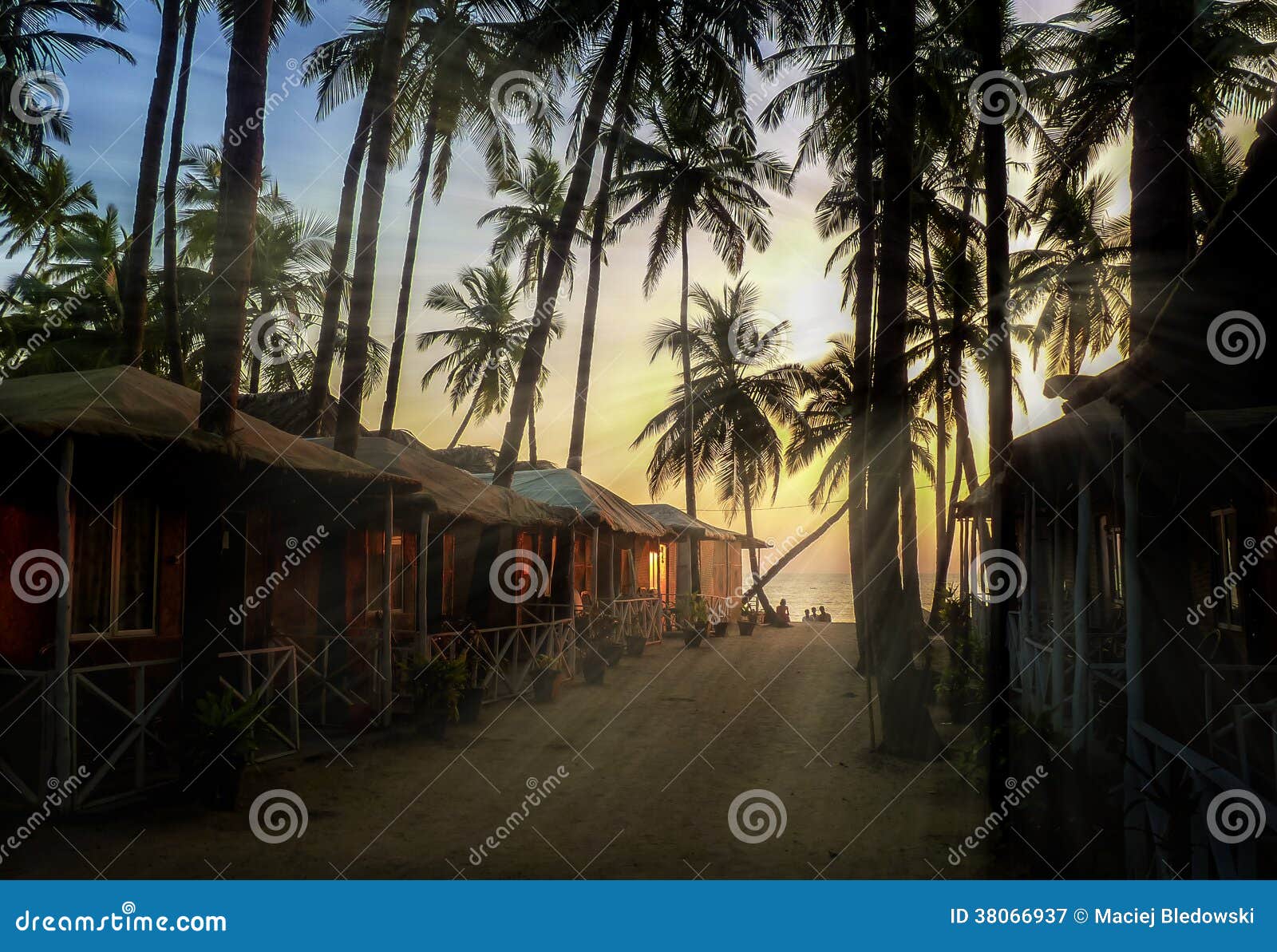 Beautiful Golden Sunset on the Beach, GOA, India Stock Image - Image of ...