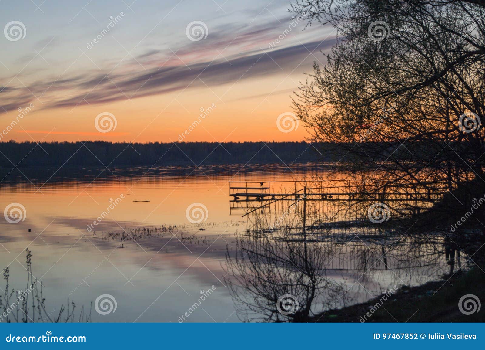 A Beautiful Golden Sunset on the River Stock Photo - Image of ride ...