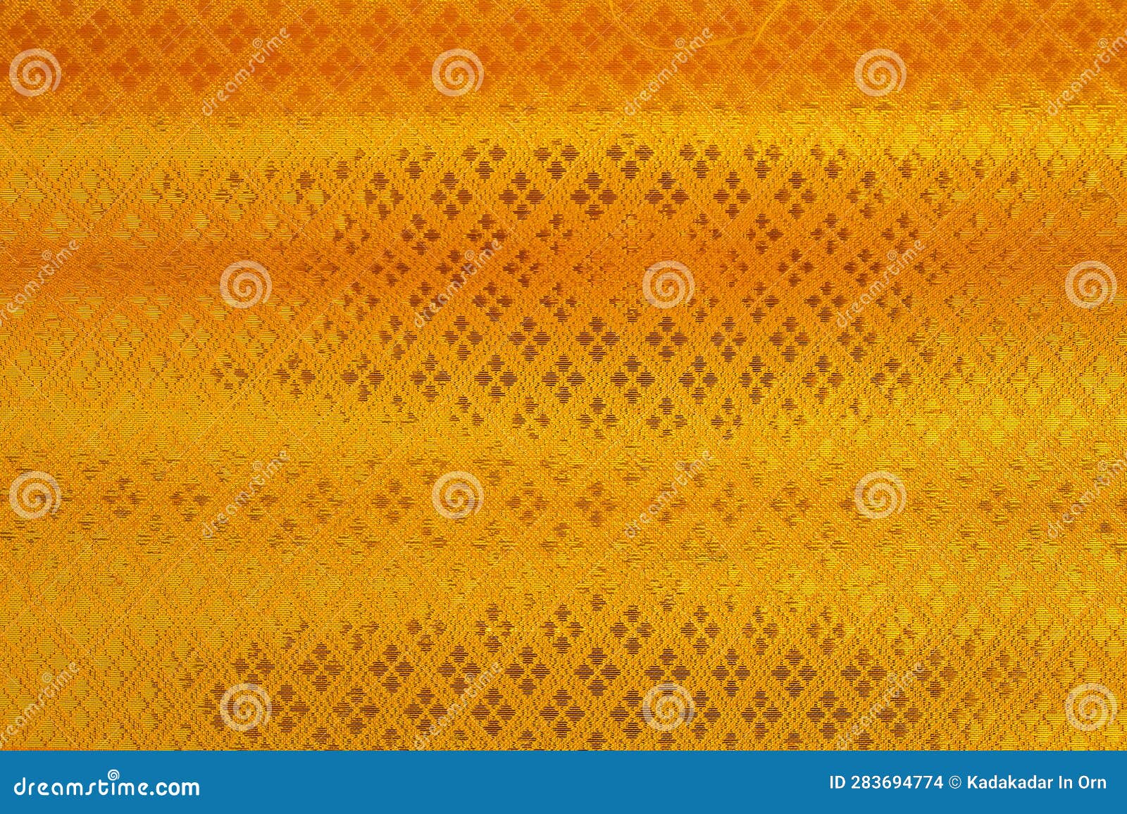 Beautiful Golden Thai Pattern Fabric Stock Illustration - Illustration ...