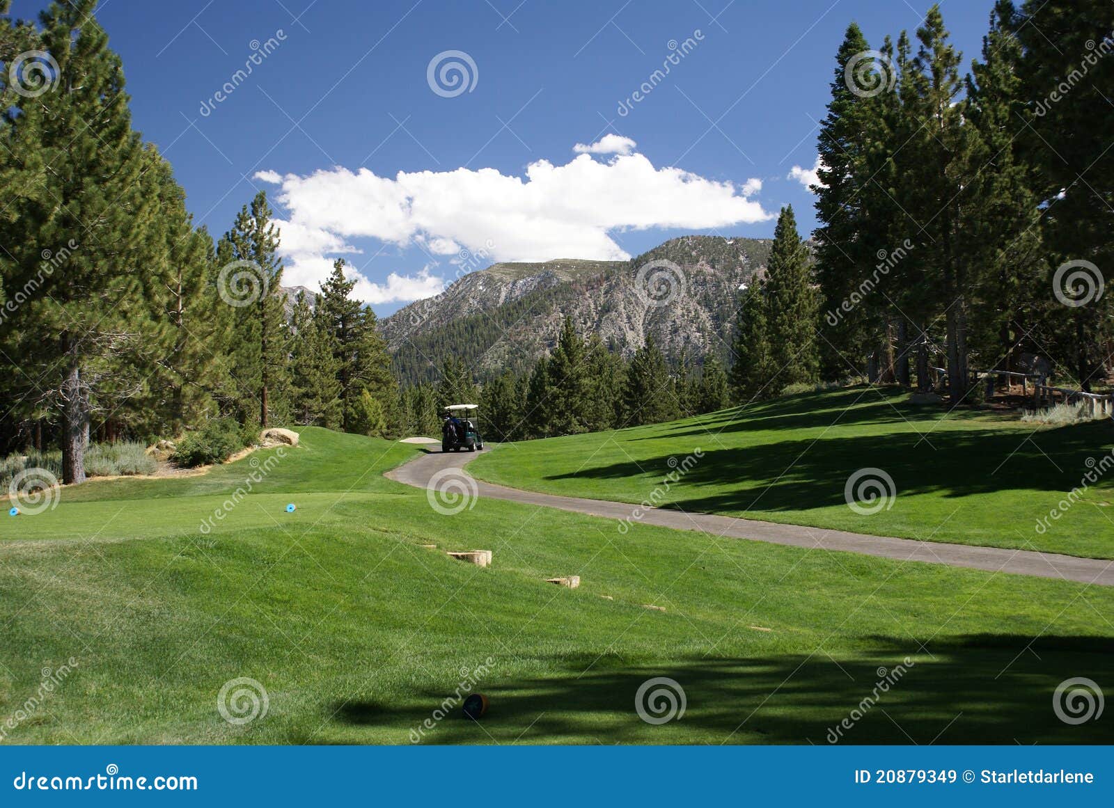 Beautiful Golf Course stock image. Image of clouds, grass - 20879349