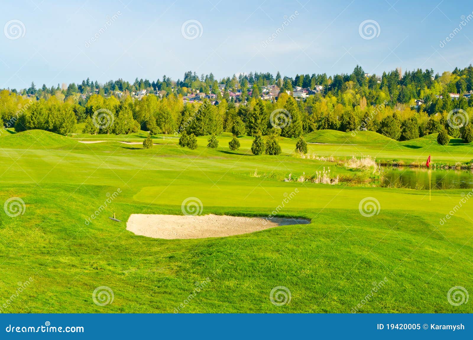 Beautiful golf place. stock image. Image of lifestyle - 19420005