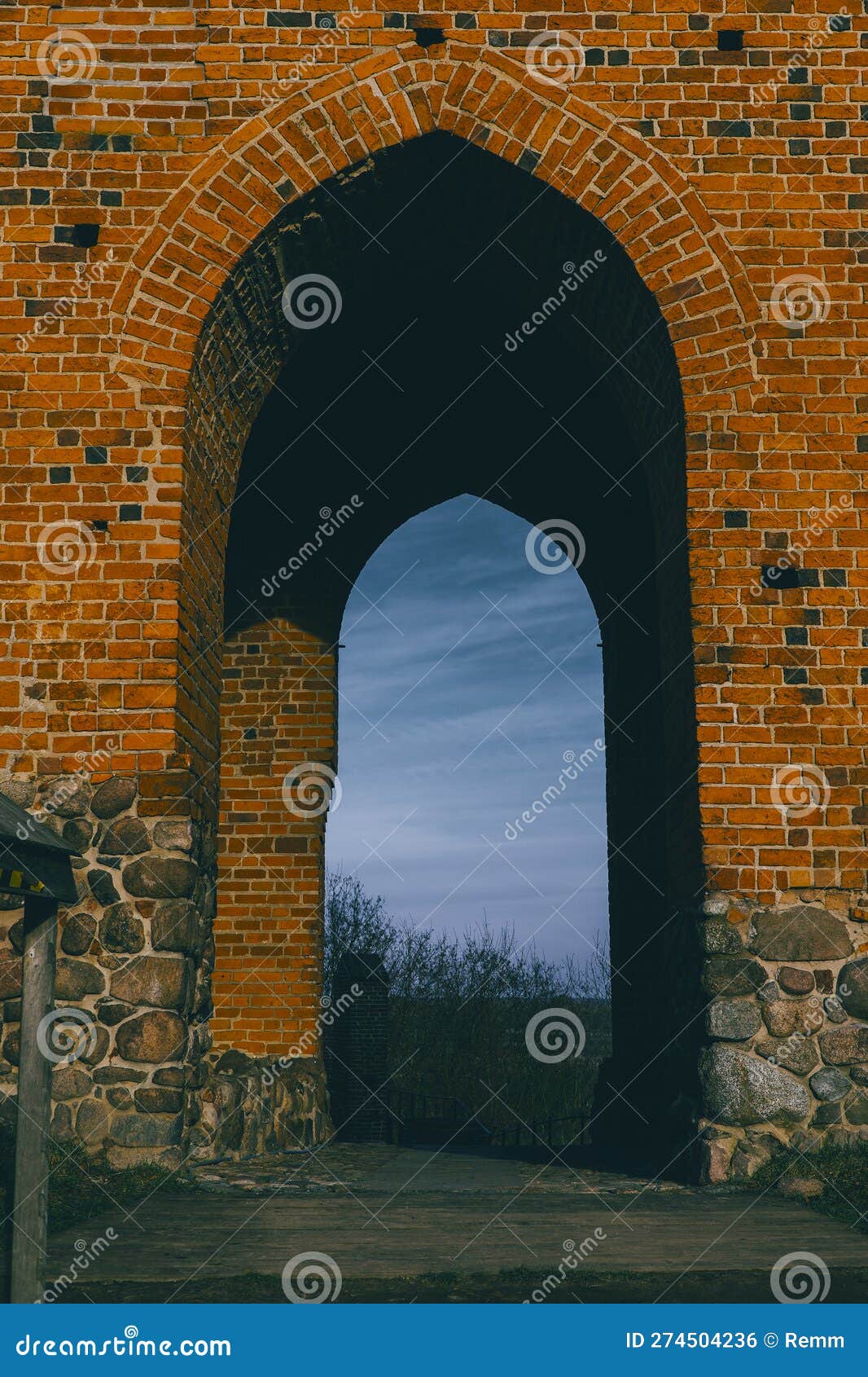 Beautiful Gothic Brick Gate of the Castle Stock Photo - Image of arch ...