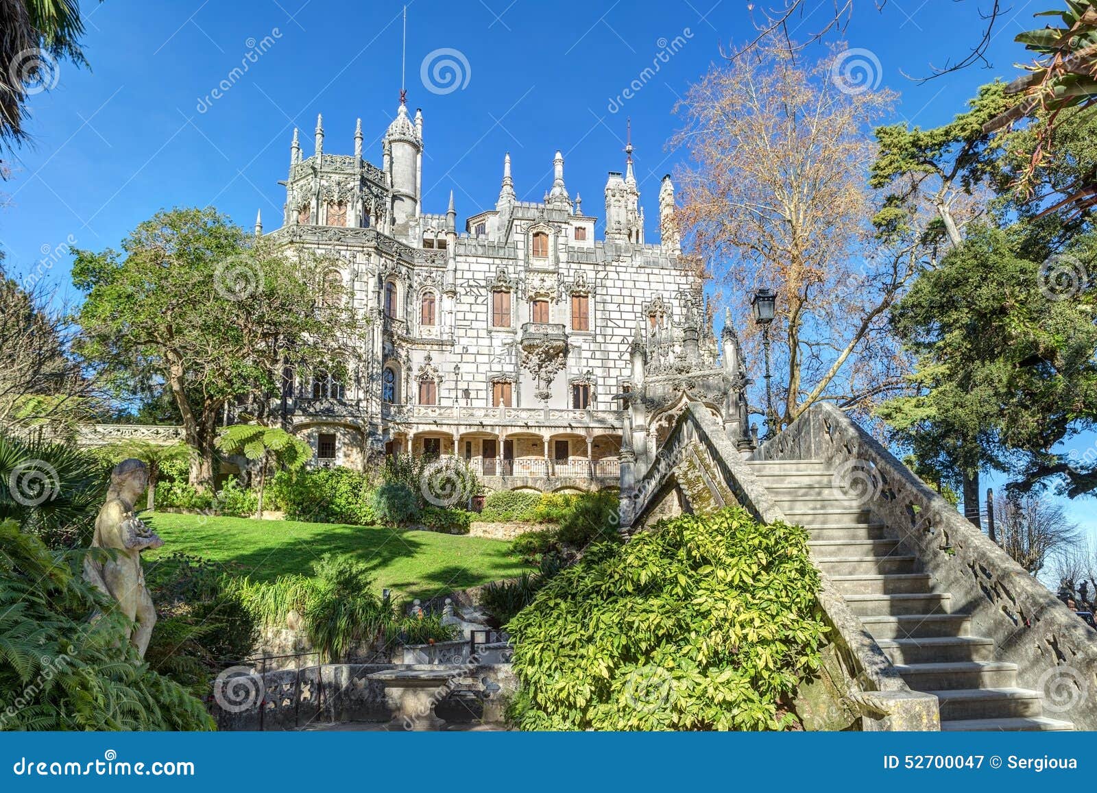Beautiful Gothic Castle Regaleira Rococo . Stock Image - Image of ...