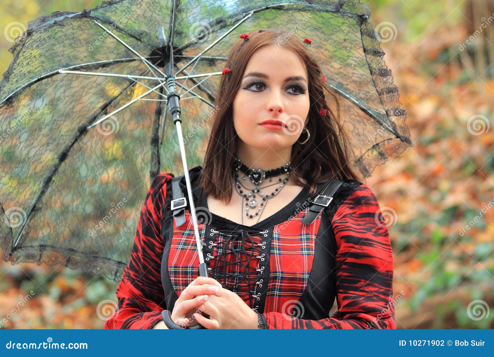 Beautiful gothic girl stock photo. Image of brunette - 10271902
