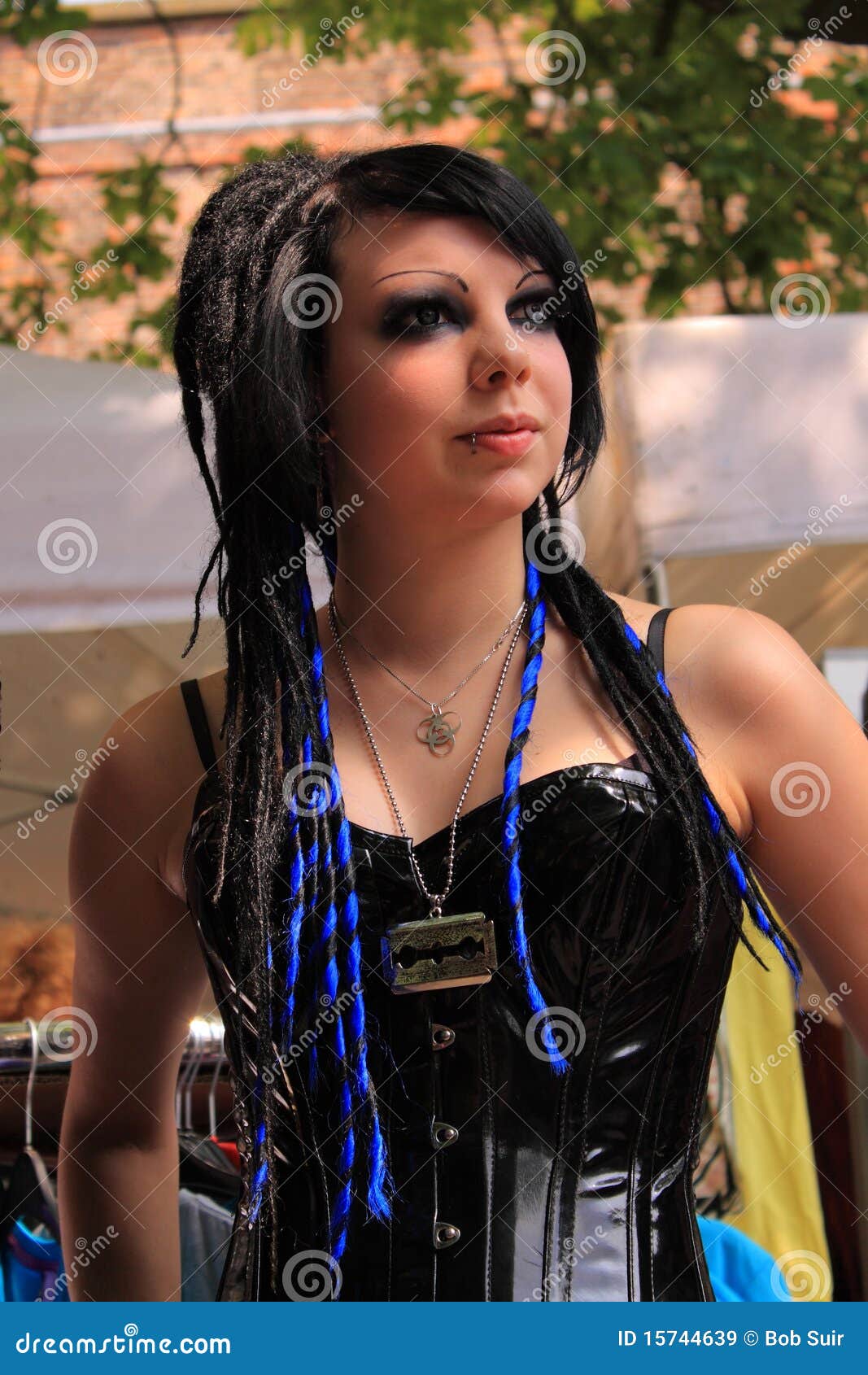 Beautiful gothic girl stock image. Image of culture, latex - 15744639