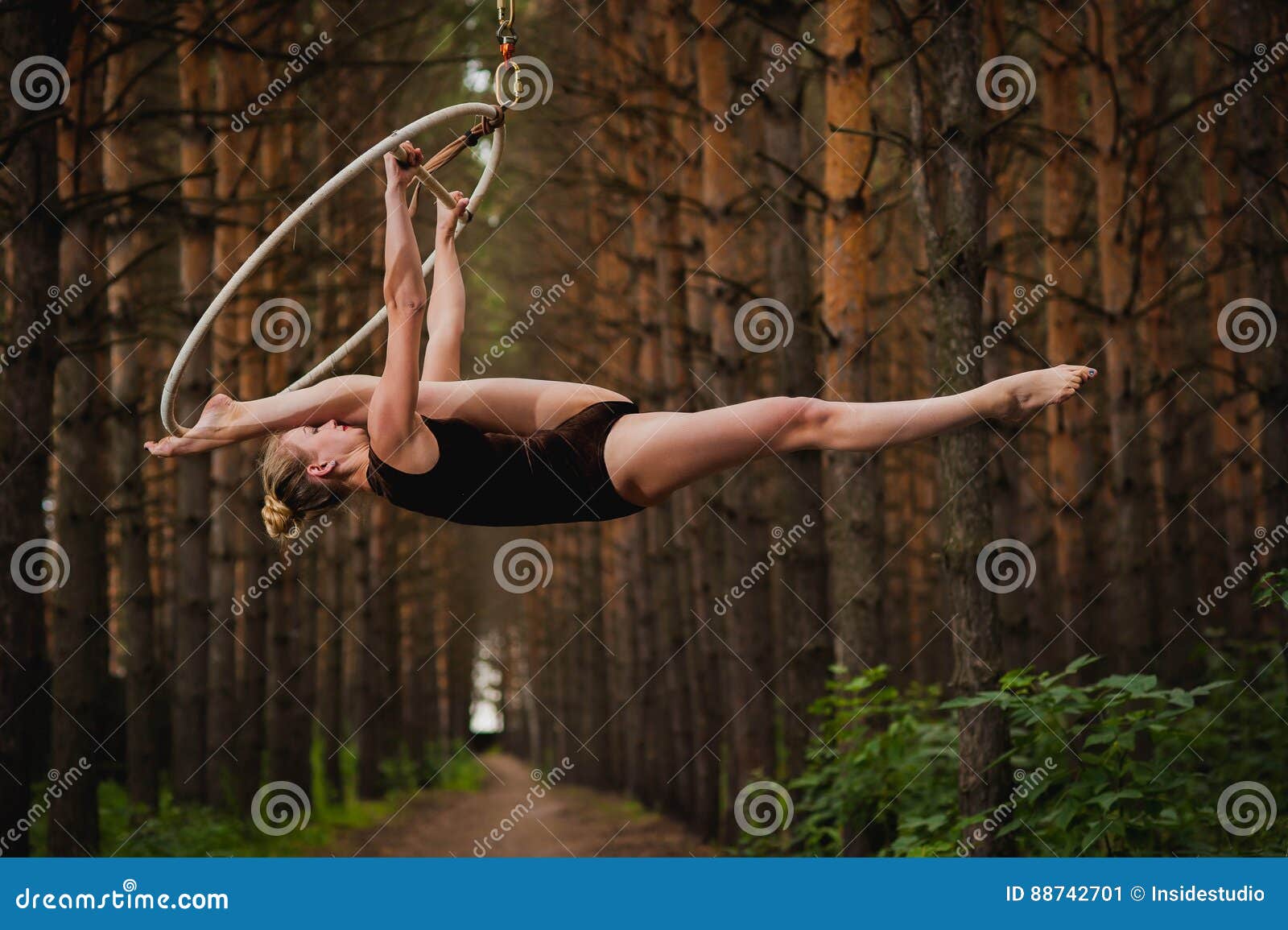 Gymnast Does Exercises With A Ball Stock Photography | CartoonDealer ...