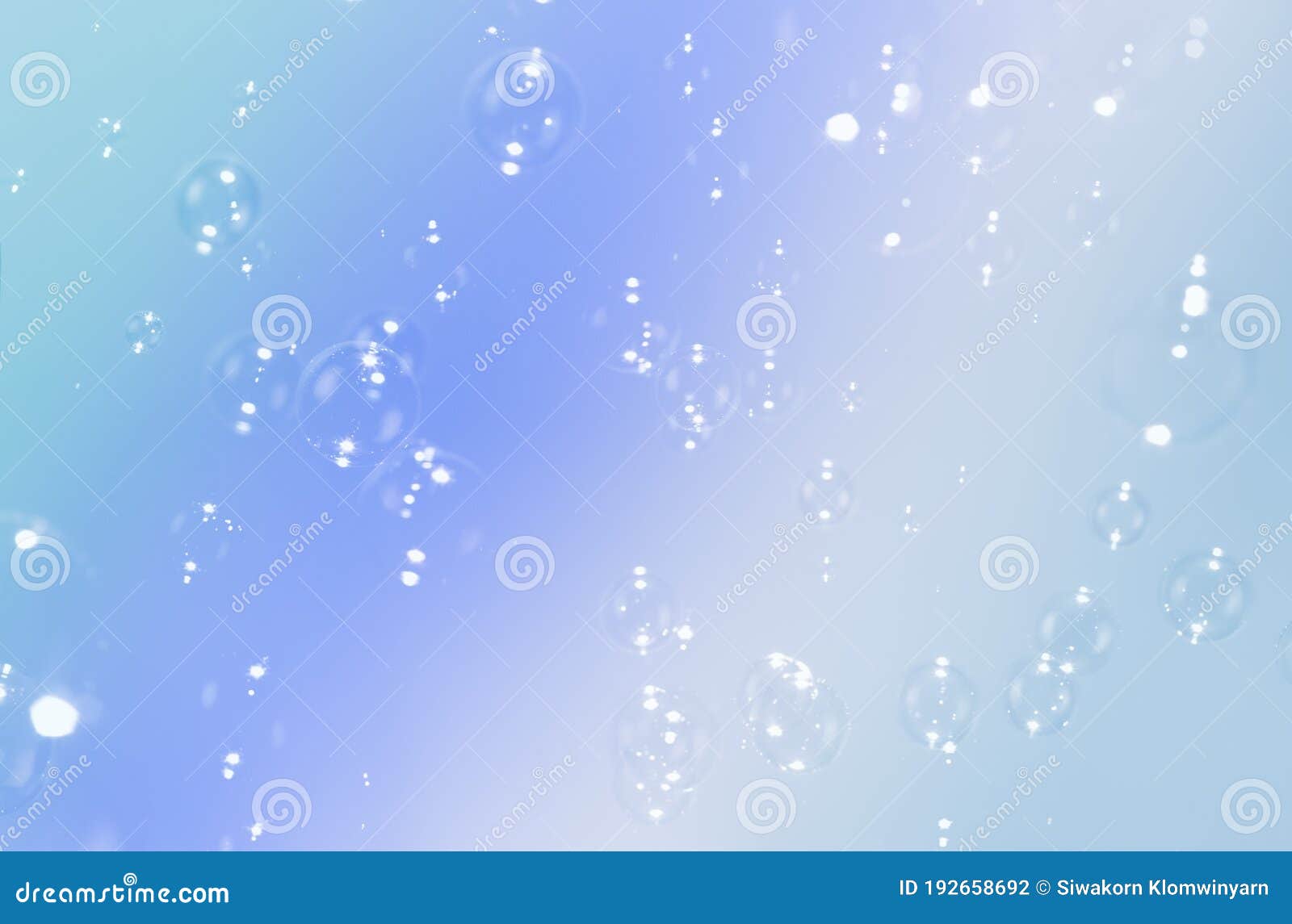 Beautiful Gradient Colorful a Blue Background with Soap Bubbles Float ...