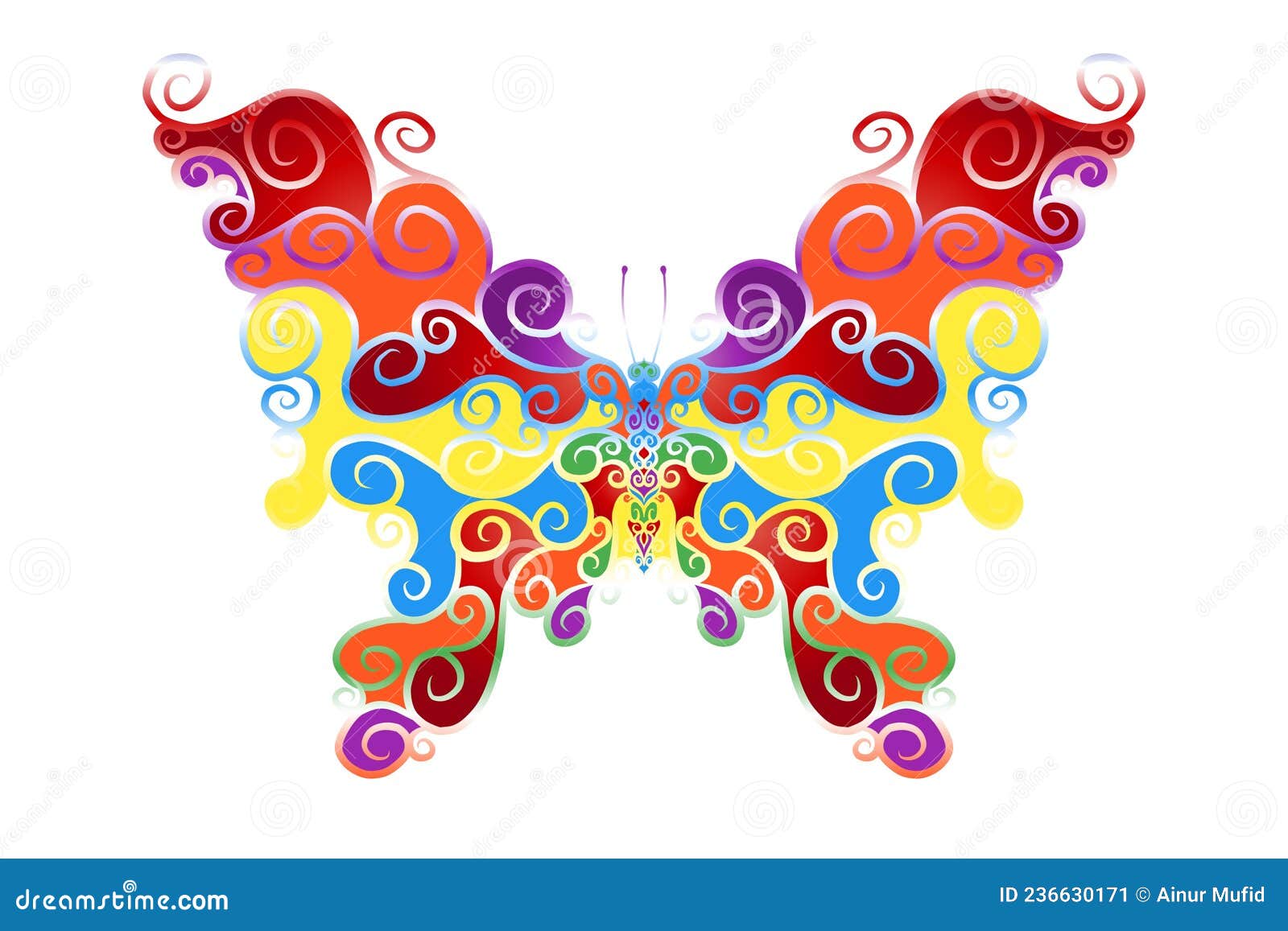 Beautiful Gradient Colour Design of Butterfly Illustration for ...