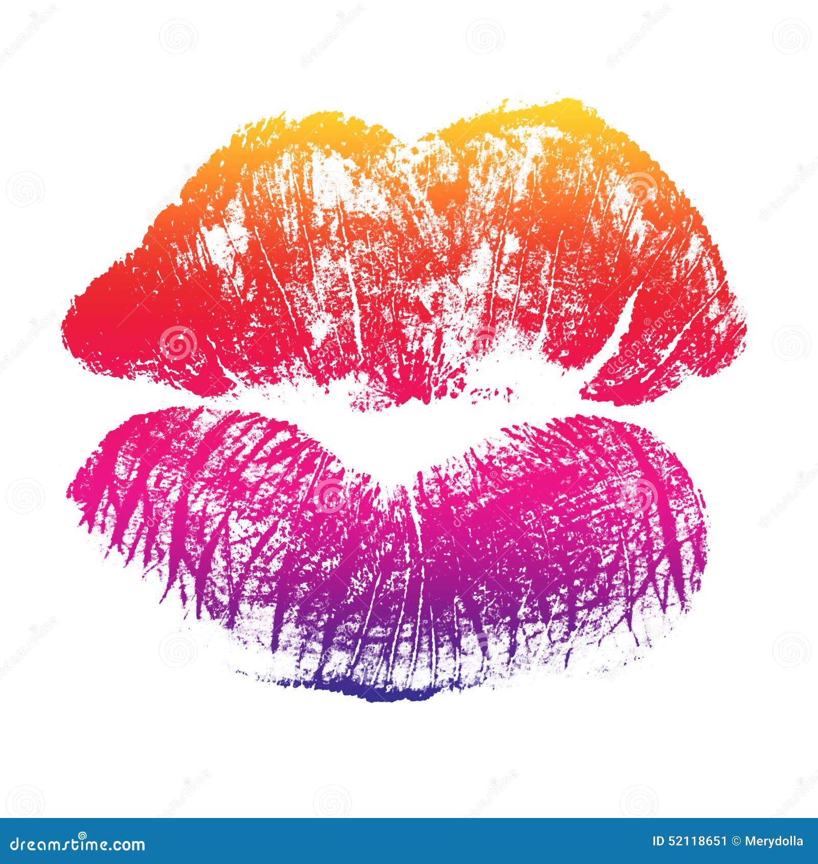 Beautiful gradient lips stock illustration. Illustration of love - 52118651