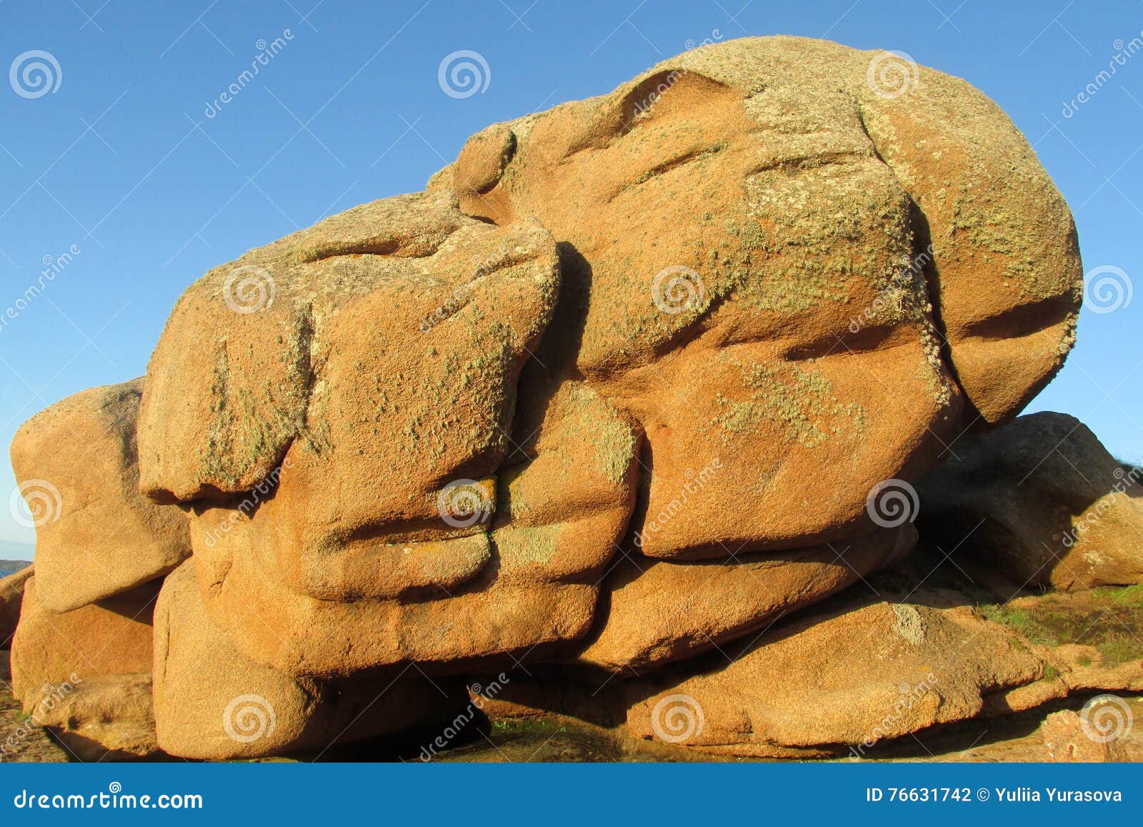 Beautiful Granite Cliffs at the Sea Coast Stock Photo - Image of beauty ...