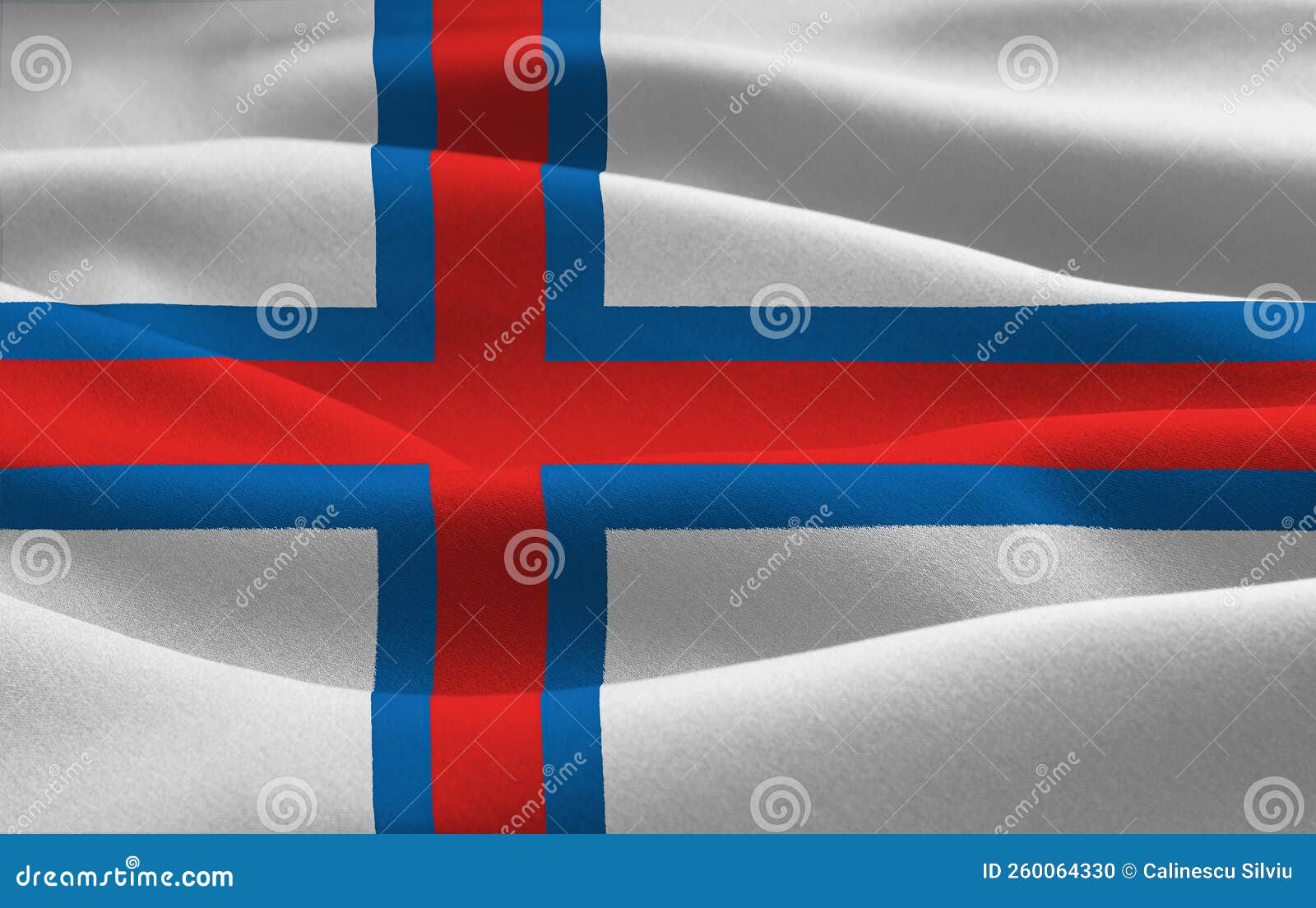 Faroe Islands Flag Design 3 Stock Illustration - Illustration of fabric ...