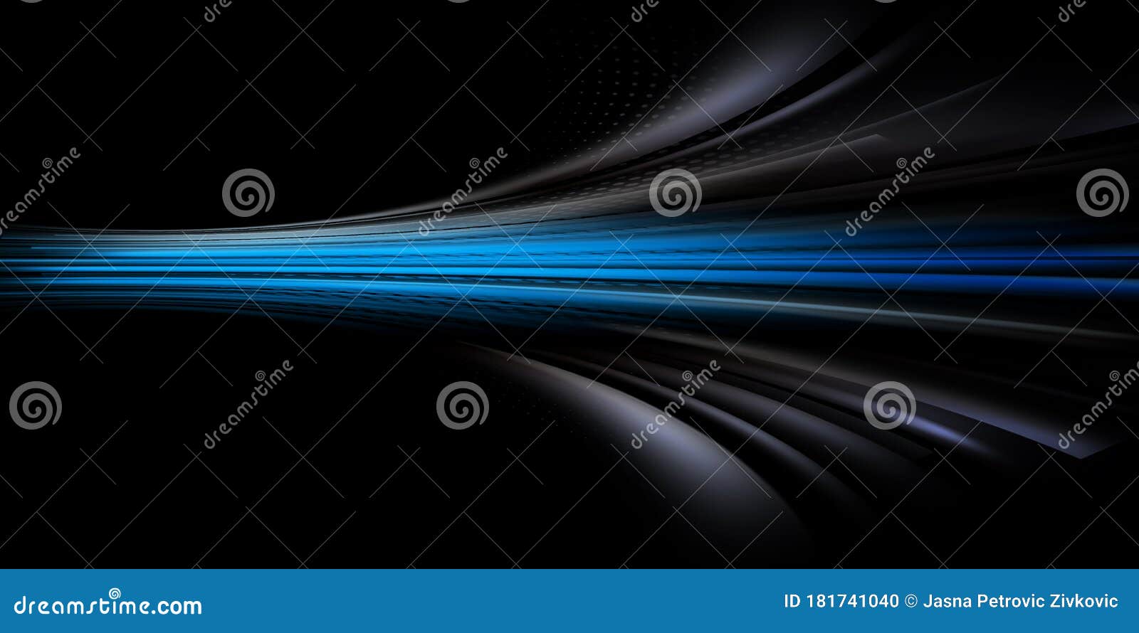 Gray and Blue Speed Abstract Technology Background Stock Illustration ...