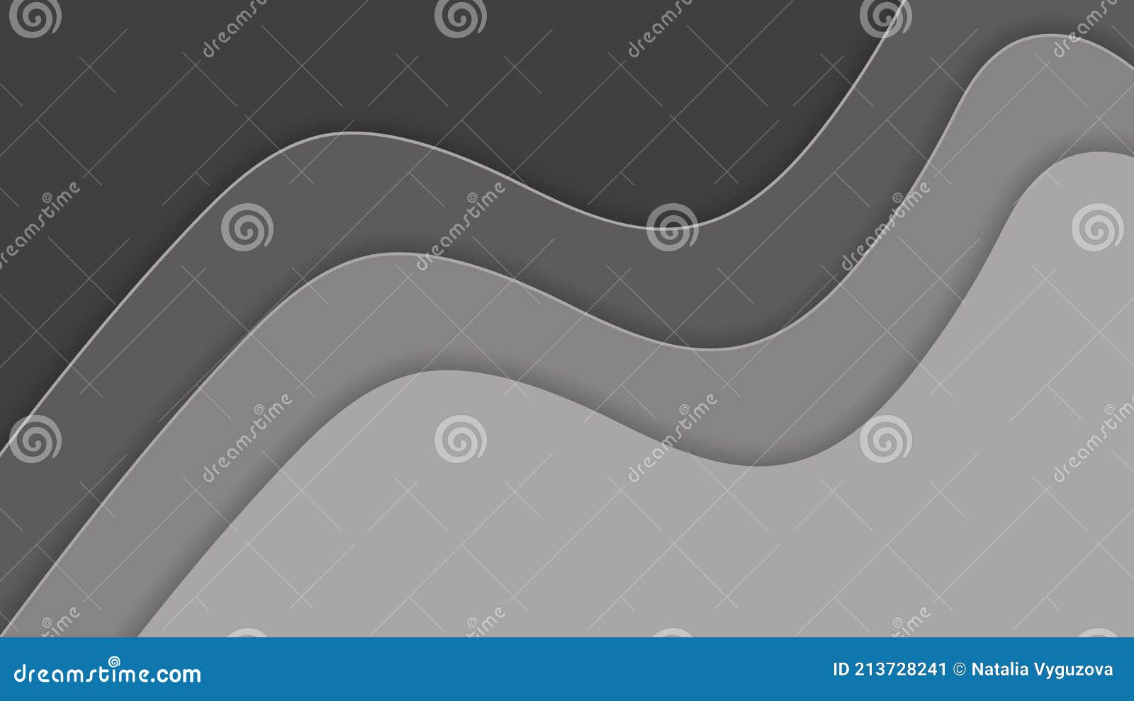 Beautiful Gray Wavy Background is Made in Layer Style Stock Vector ...