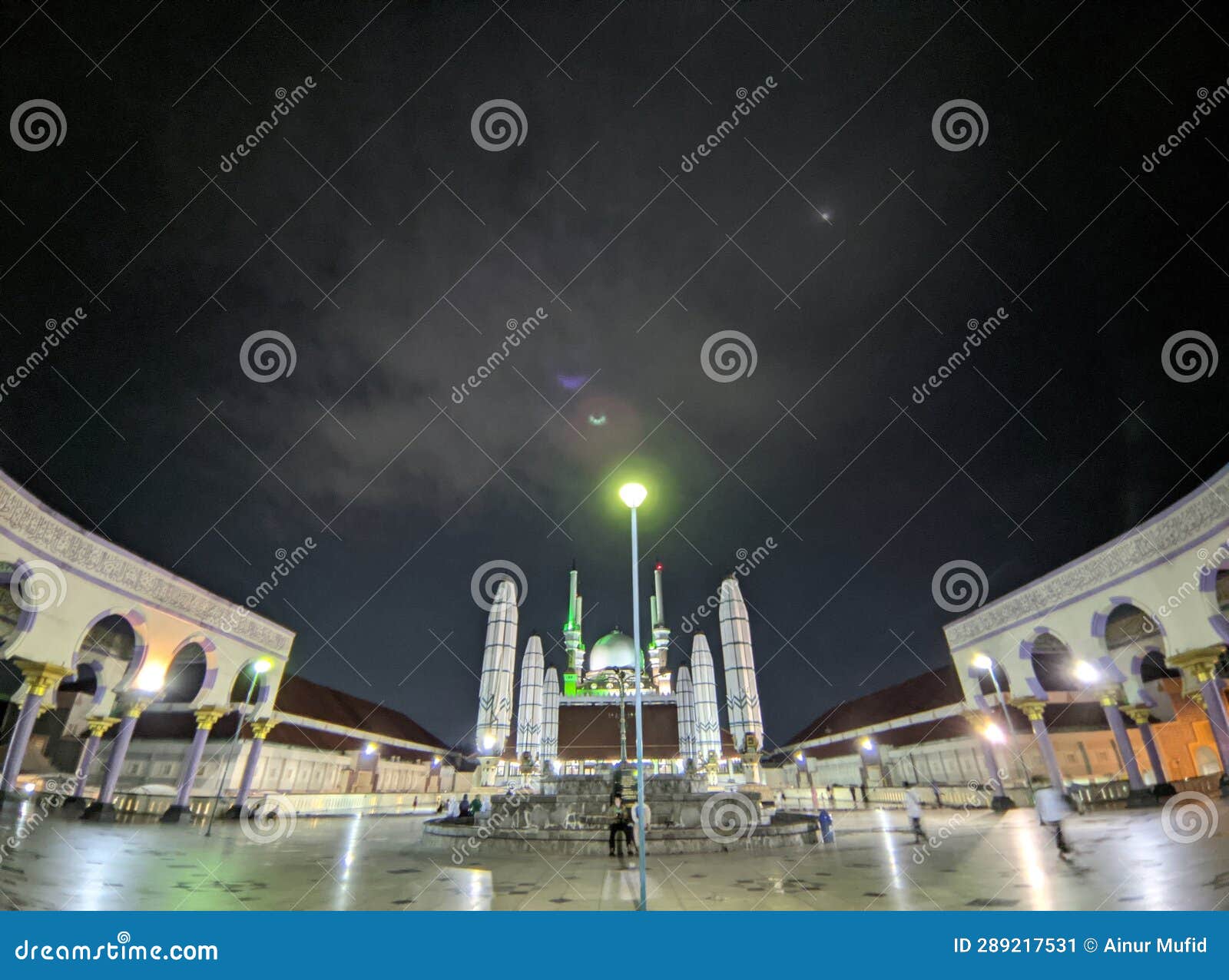 Beautiful Great Mosque of Central Java in Semarang City Indonesia Stock ...