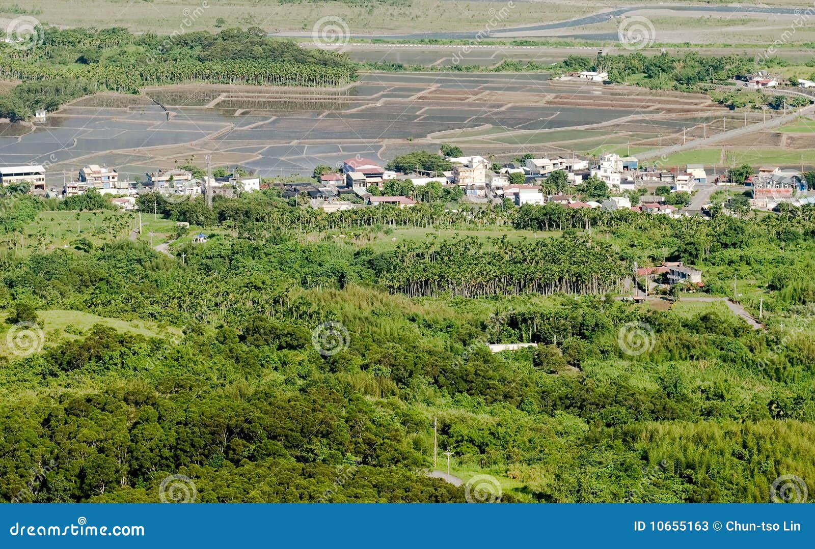 Beautiful Green and Blue Farm Stock Image - Image of ancient, farming ...