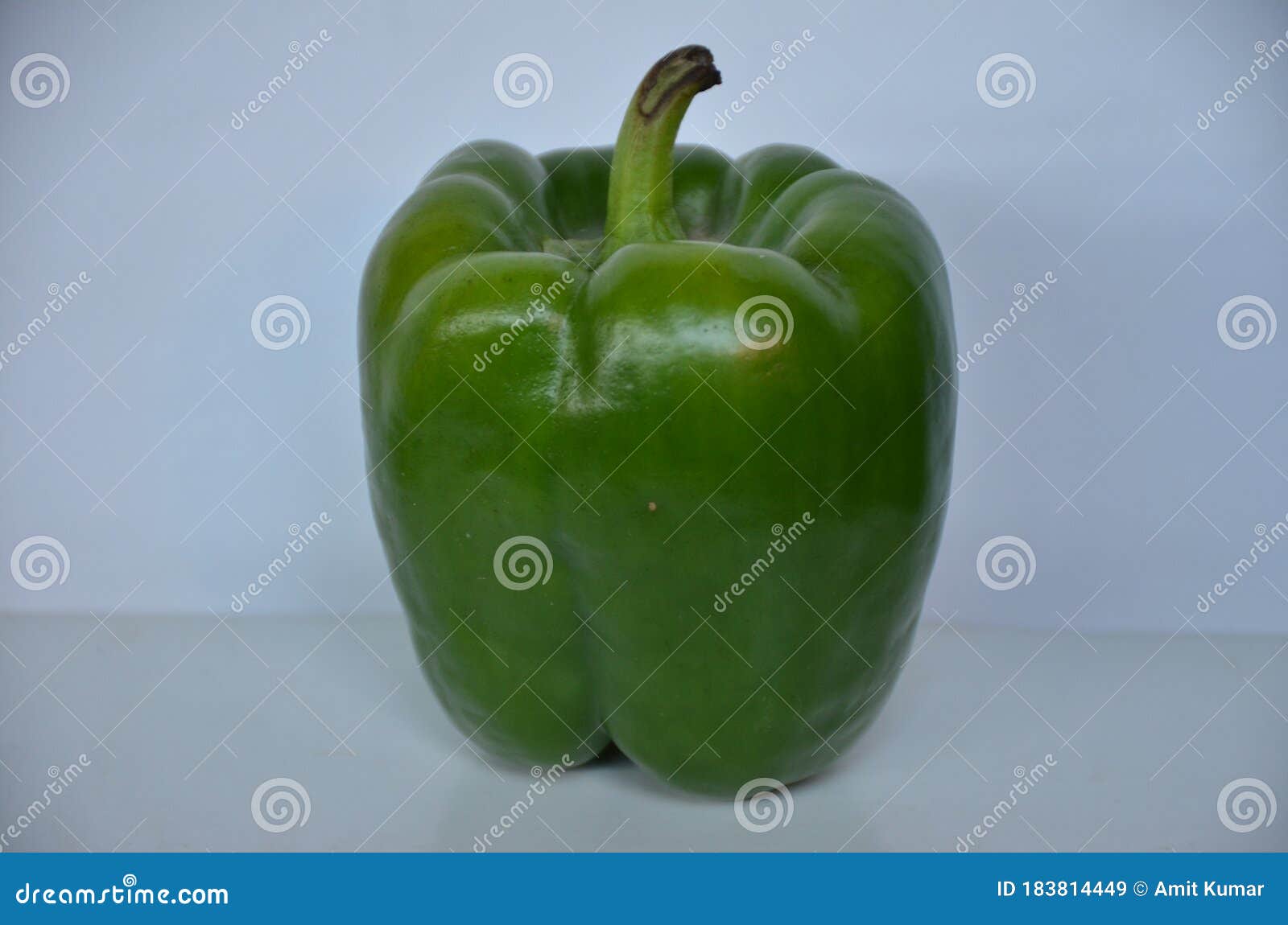 The Beautiful Green Capsicum for Single Stock Image - Image of fresh ...