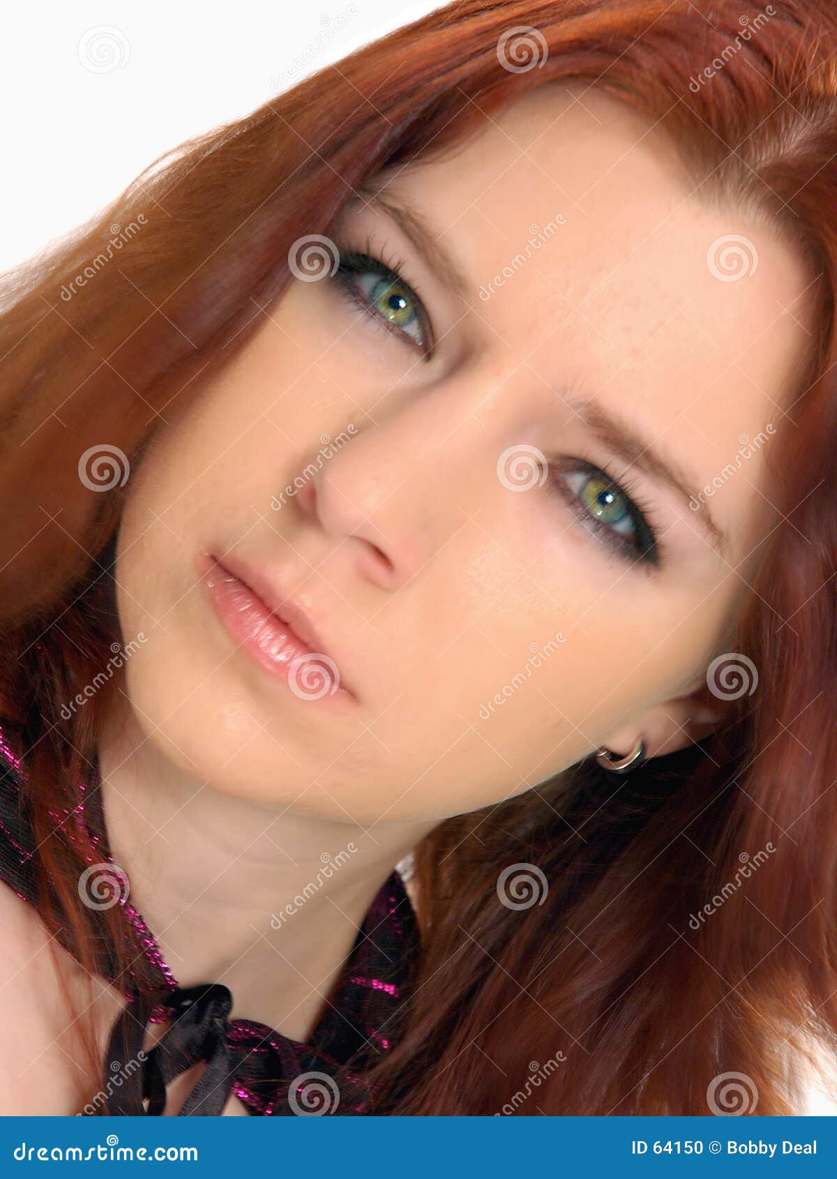 Beautiful Green Eyes stock photo. Image of female, redhead - 64150
