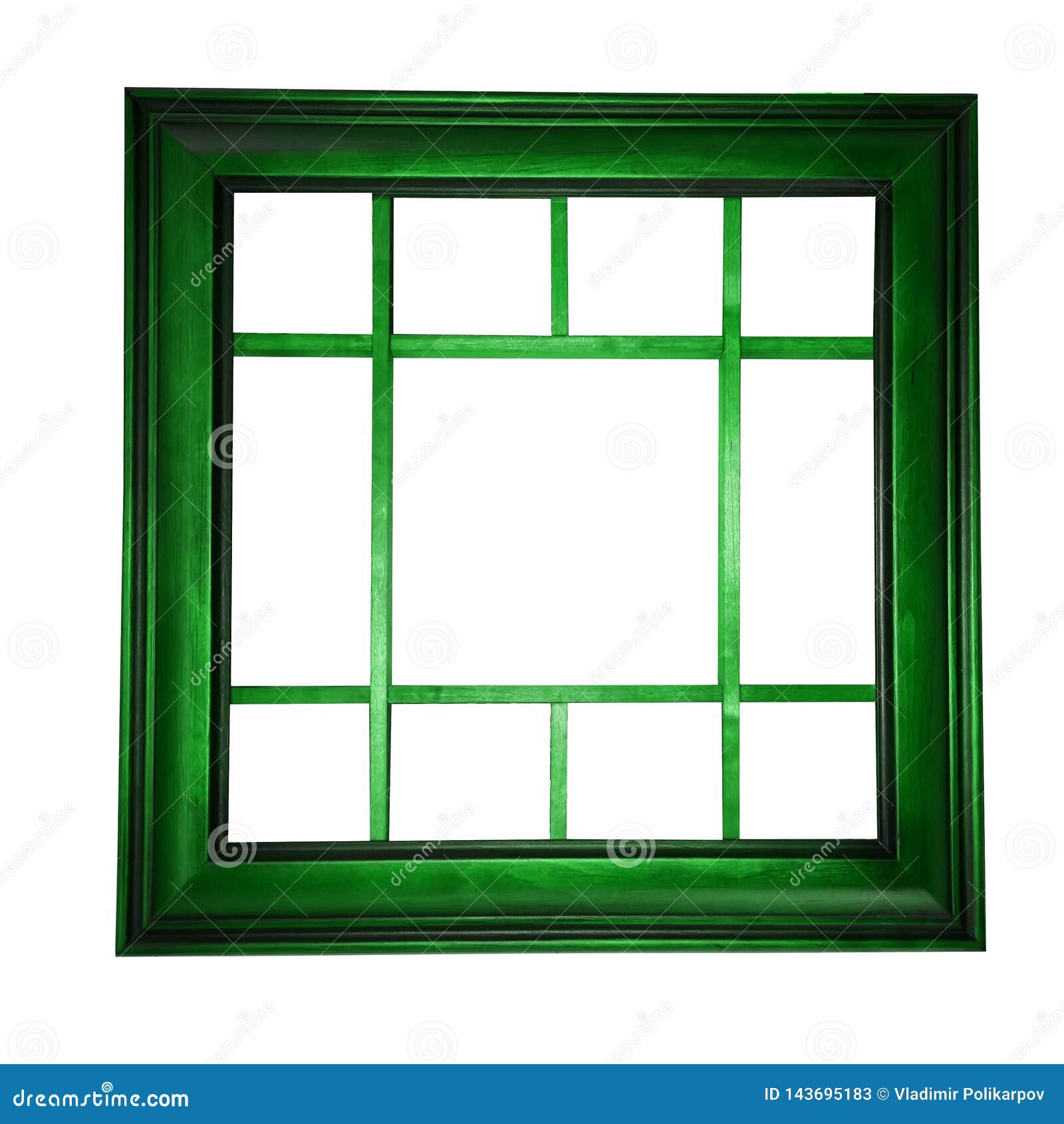 Beautiful Green Frame Isolated on White Background Stock Image - Image ...