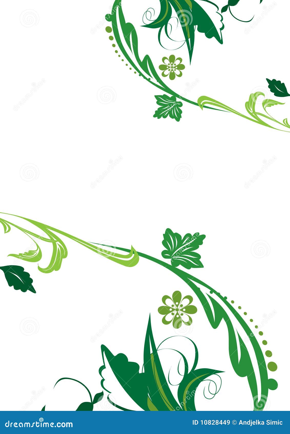 Beautiful green leaf stock vector. Illustration of decoration - 10828449
