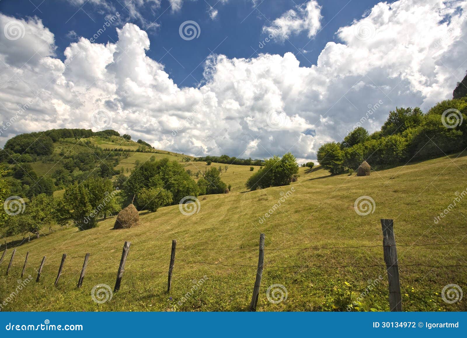 Beautiful Green Mountain Landscape Stock Photo - Image of holidays ...