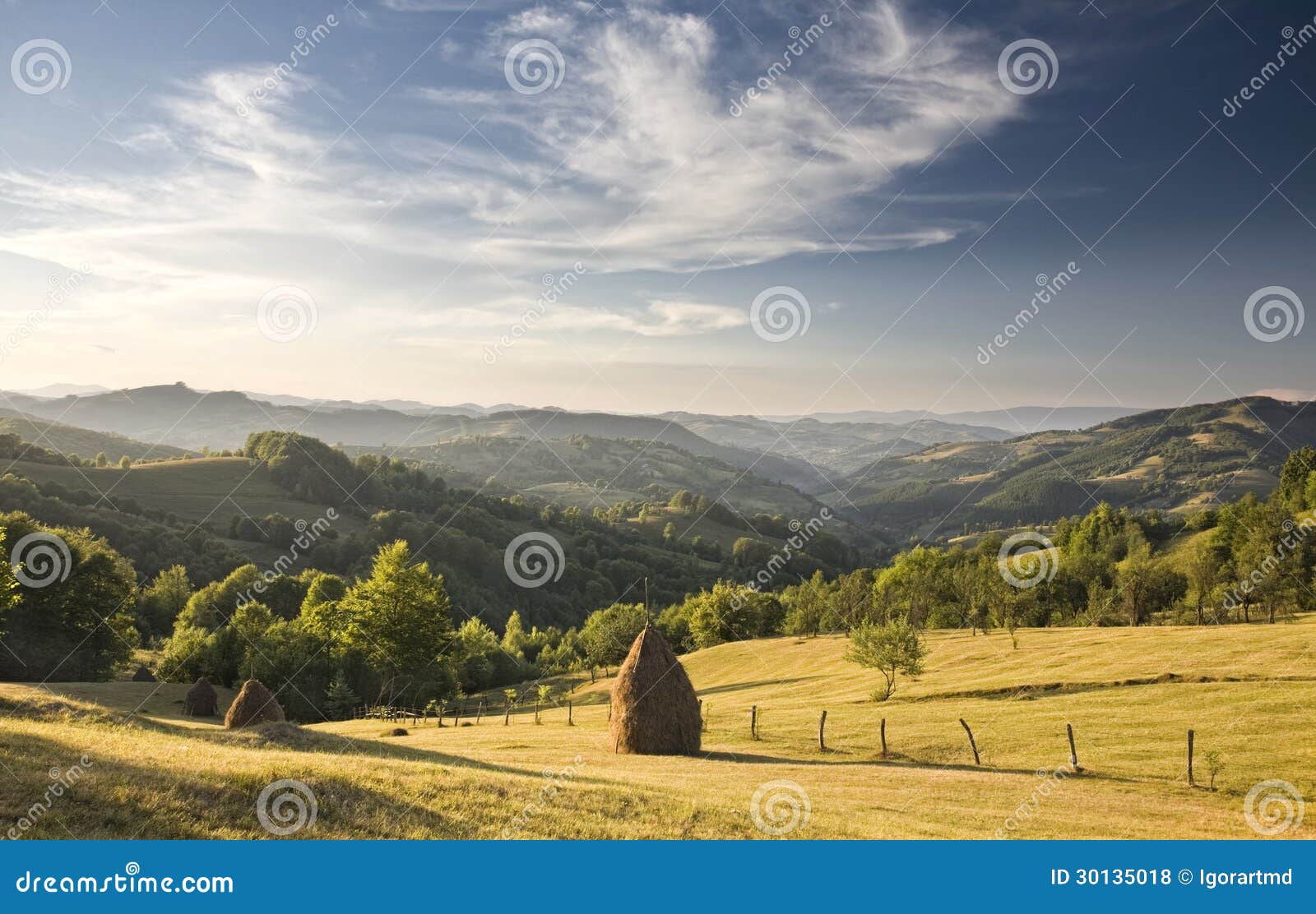 Beautiful Green Mountain Landscape Stock Photo - Image of growth ...
