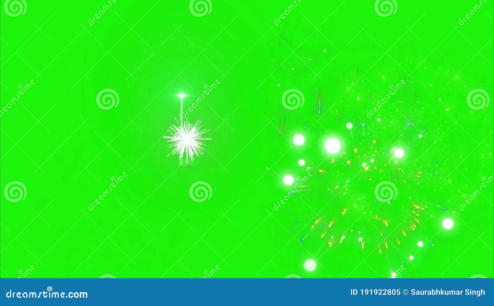 Beautiful Green Screen Fire Crackers Fire Fireworks Stock Video - Video ...