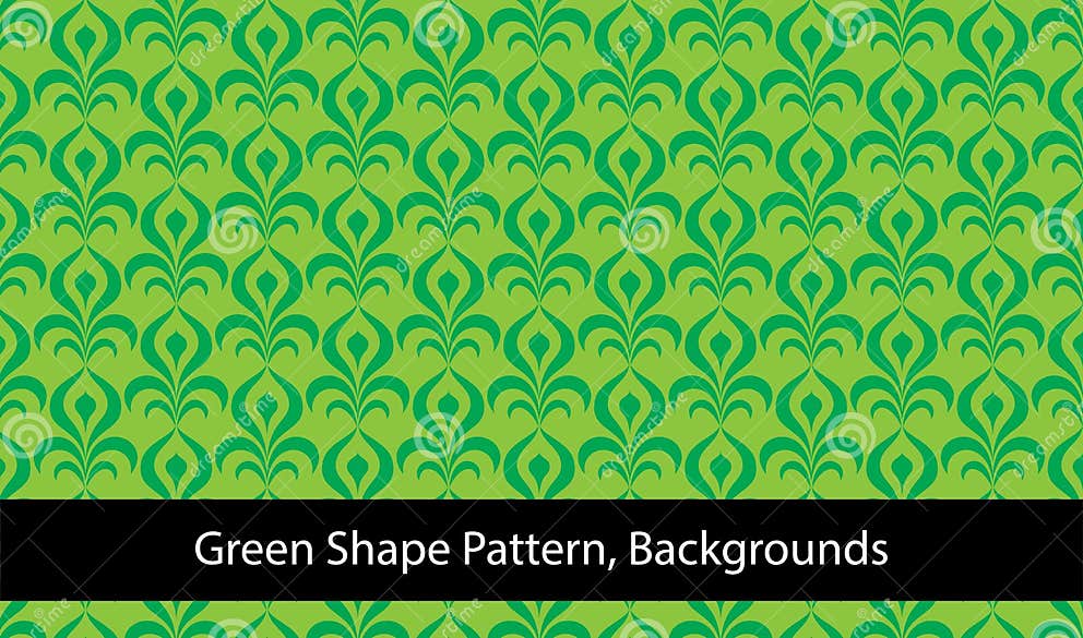 Beautiful Green Shape Pattern Stock Vector - Illustration of color ...