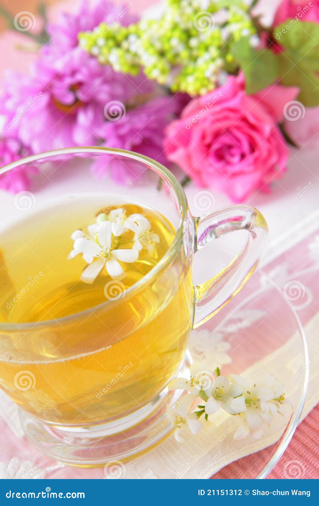 Beautiful Green Tea for Afternoon Stock Photo - Image of friends, break ...