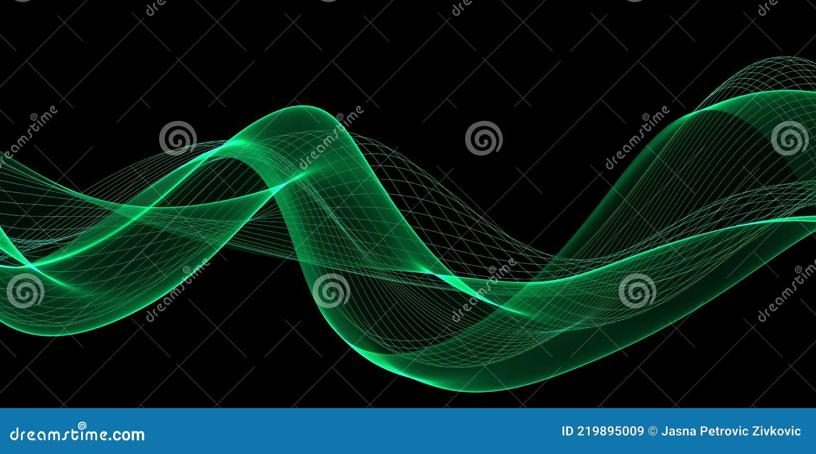 Green Transparency Gradient Abstract Wave Background Stock Illustration ...