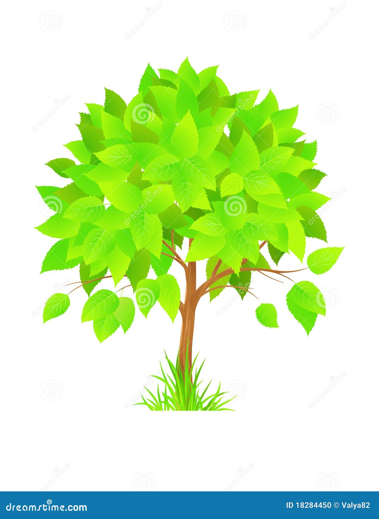 Beautiful green tree stock vector. Illustration of modern - 18284450