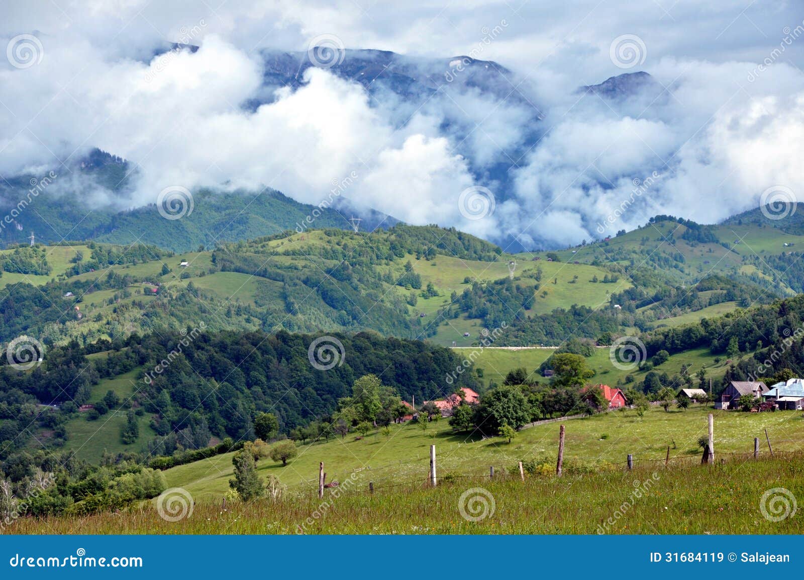 Beautiful Green, Vibrant Mountains Stock Image - Image of environment ...