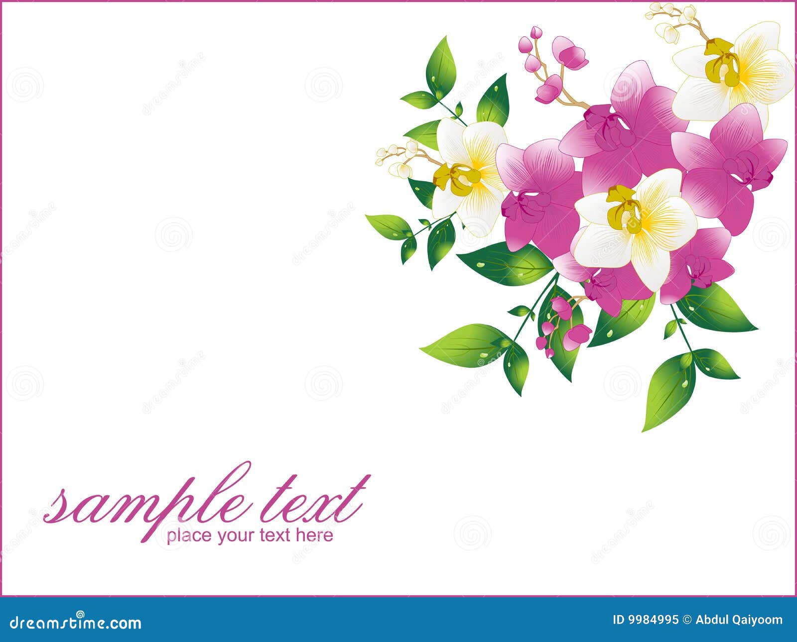 Beautiful Greeting Card Illustration Stock Vector - Illustration of ...