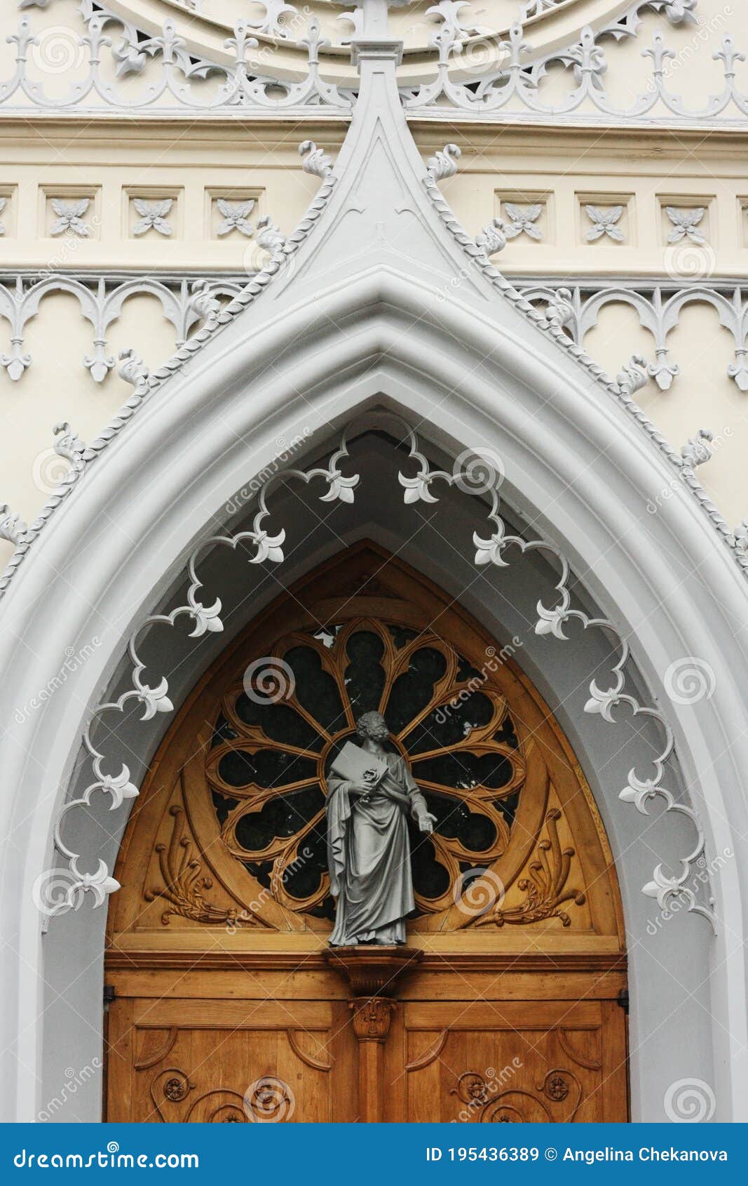 Beautiful Grey Gothic Chapel in the Park Stock Image - Image of view ...