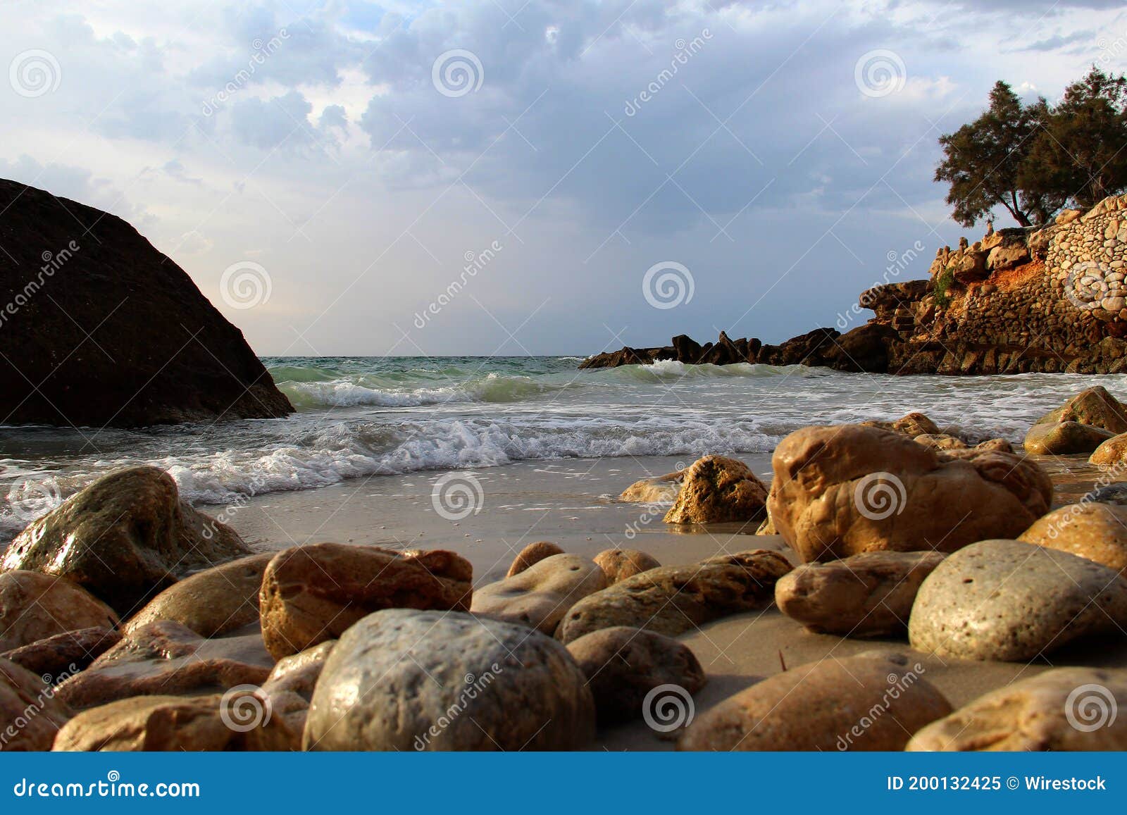 Beautiful Ground View Shot of a Beach Scenery Stock Image - Image of ...