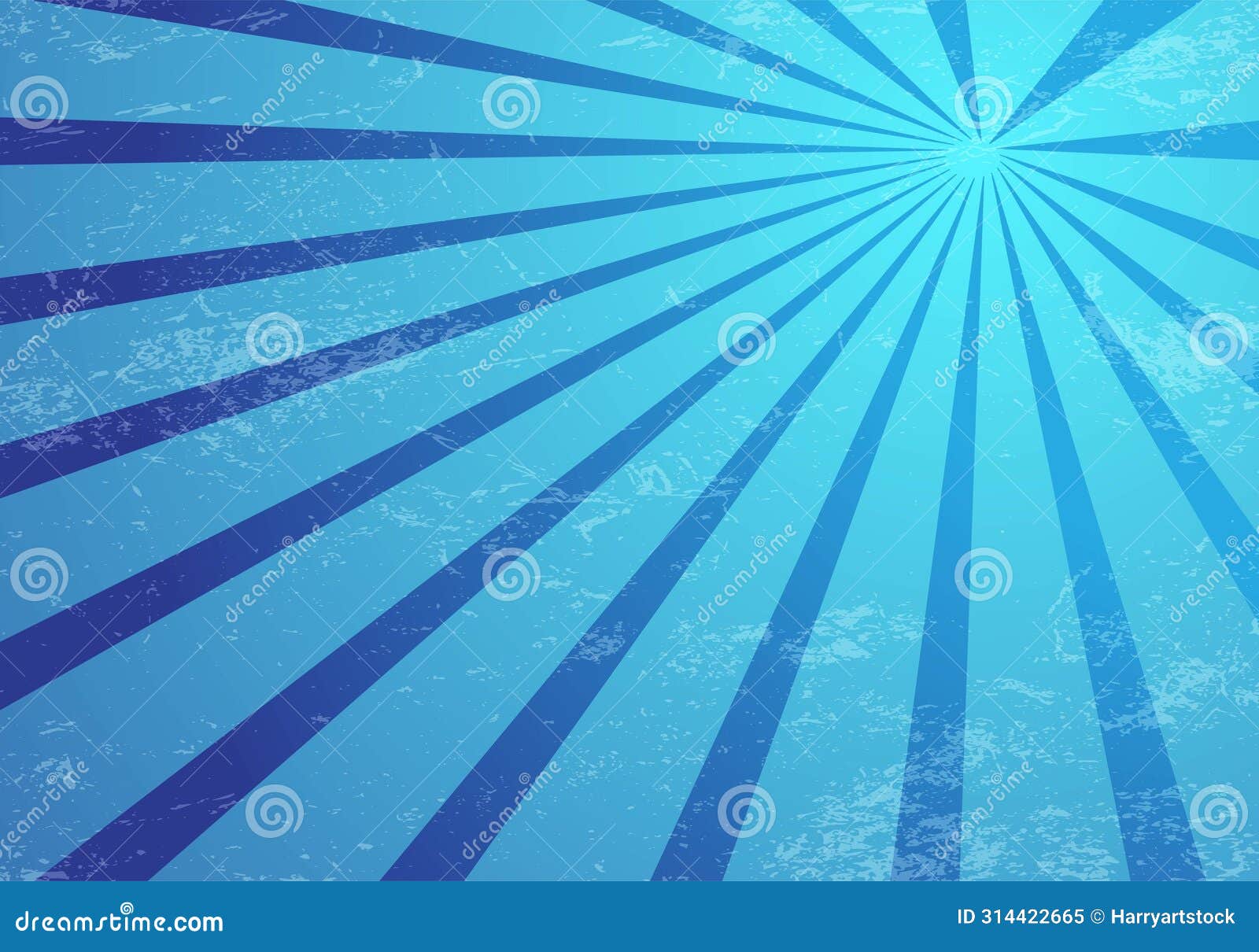 Beautiful Grunge Sunburst Blue Background Illustration Stock Vector ...