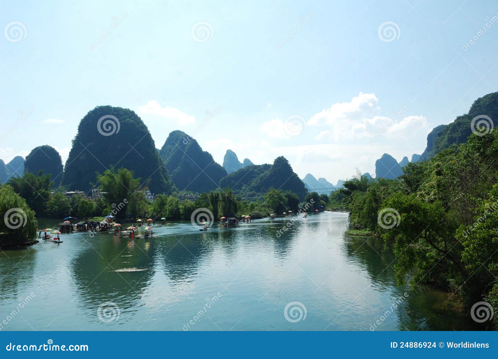 Beautiful Guilin stock photo. Image of river, guilin - 24886924