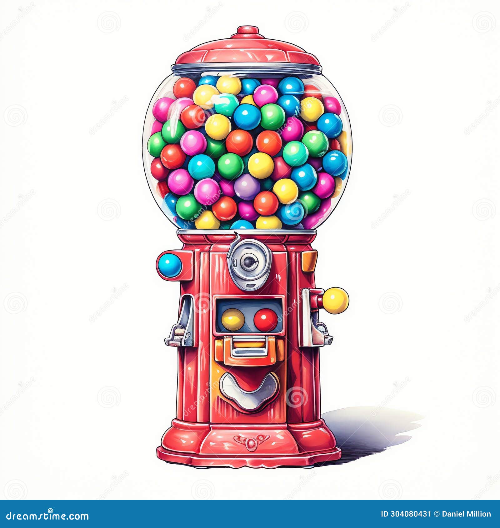 Beautiful Gumball Machine Clipart Illustration | CartoonDealer.com ...